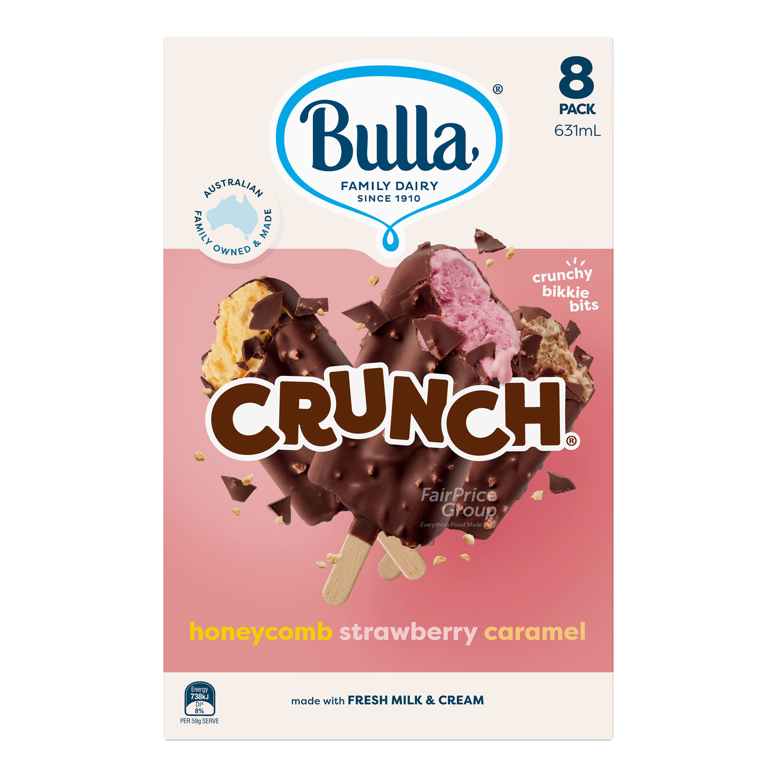 Bulla Crunch Ice Cream Sticks - Honeycomb, Strawberry, Caramel | NTUC ...