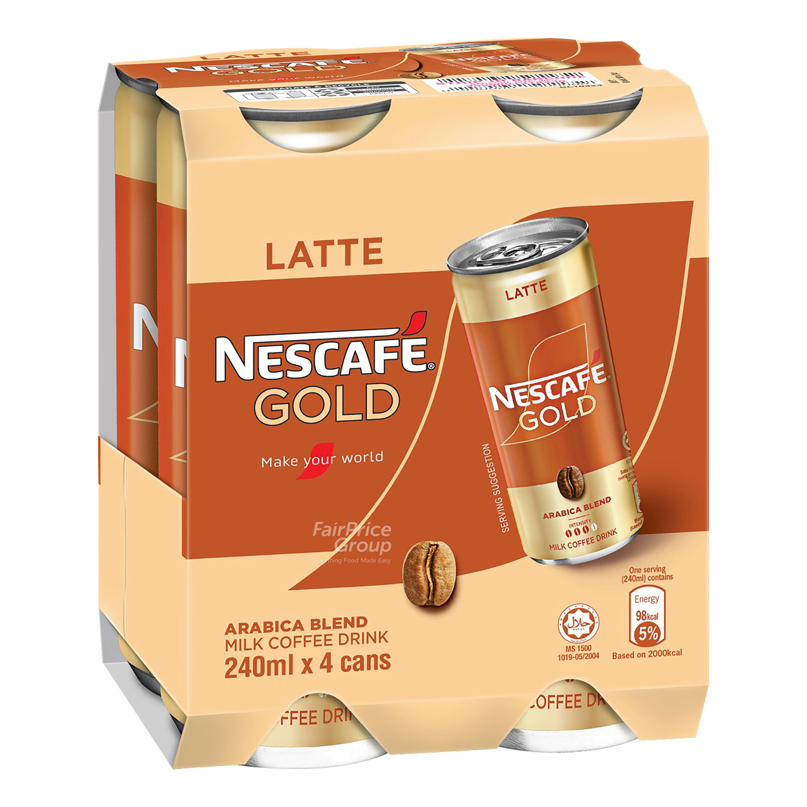 Nescafe Milk Coffee Can Drink - Gold Latte | NTUC FairPrice