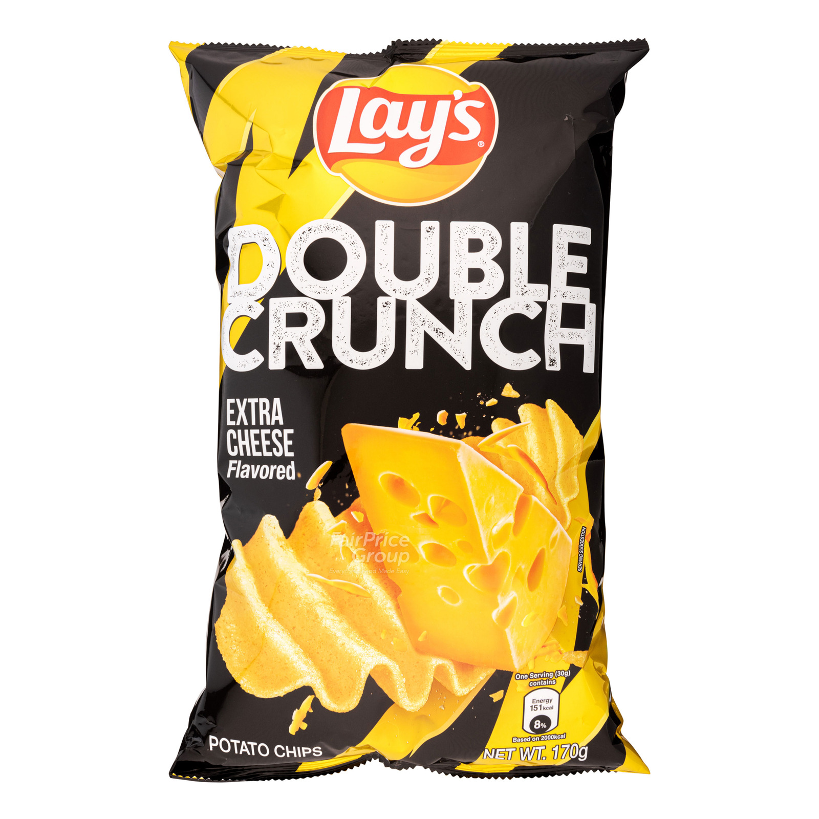 Lay's Double Crunch Potato Chips - Extra Cheese | NTUC FairPrice