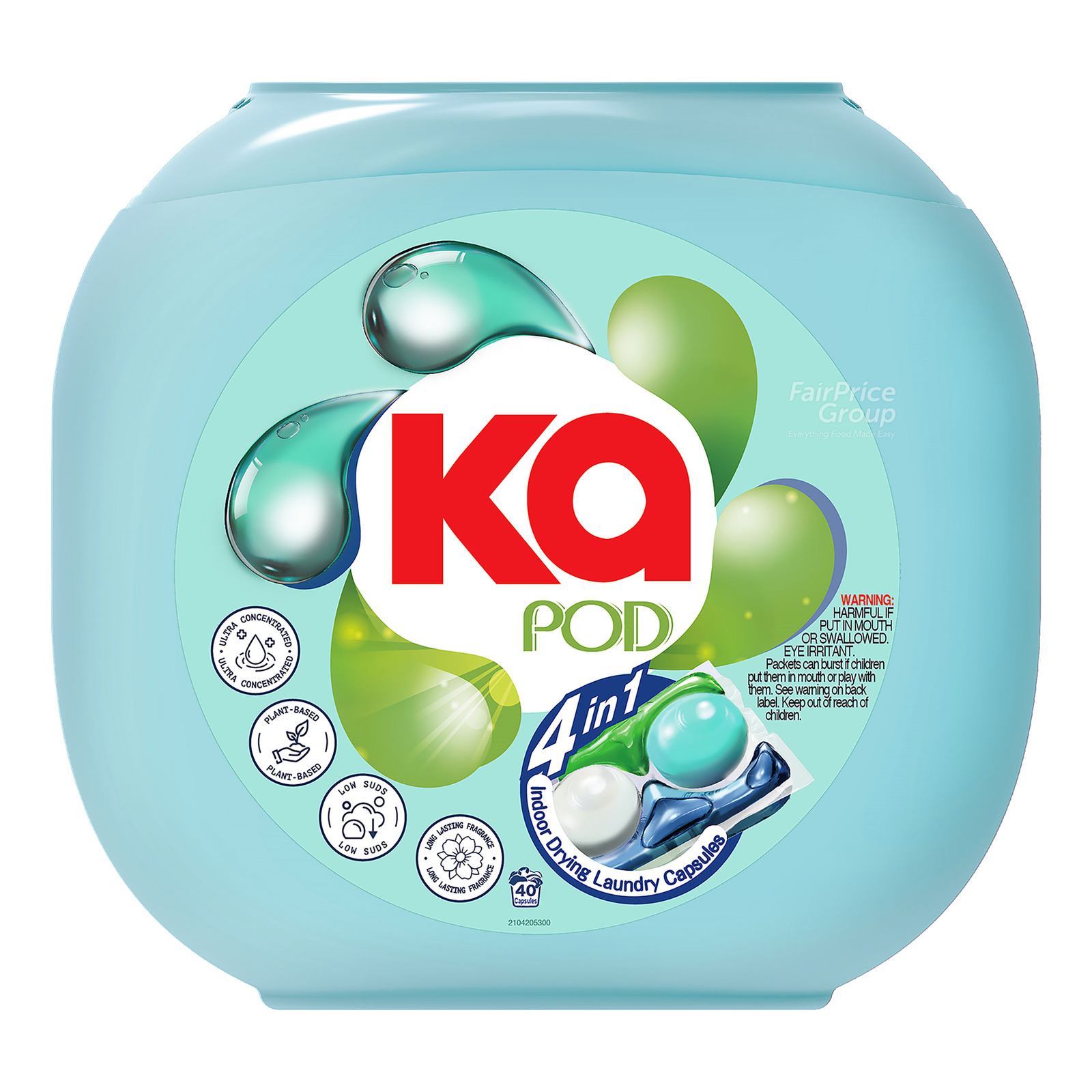 Ka 4-in-1 Laundry Capsules Detergent - Indoor Drying | NTUC FairPrice
