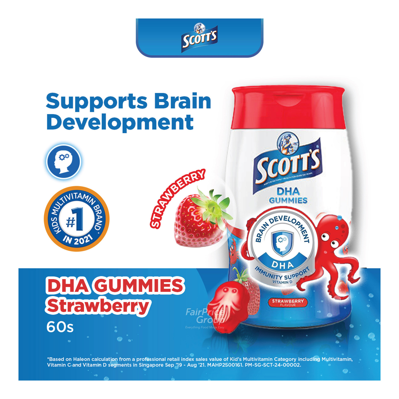 Scott's DHA Gummies - Strawberry | NTUC FairPrice