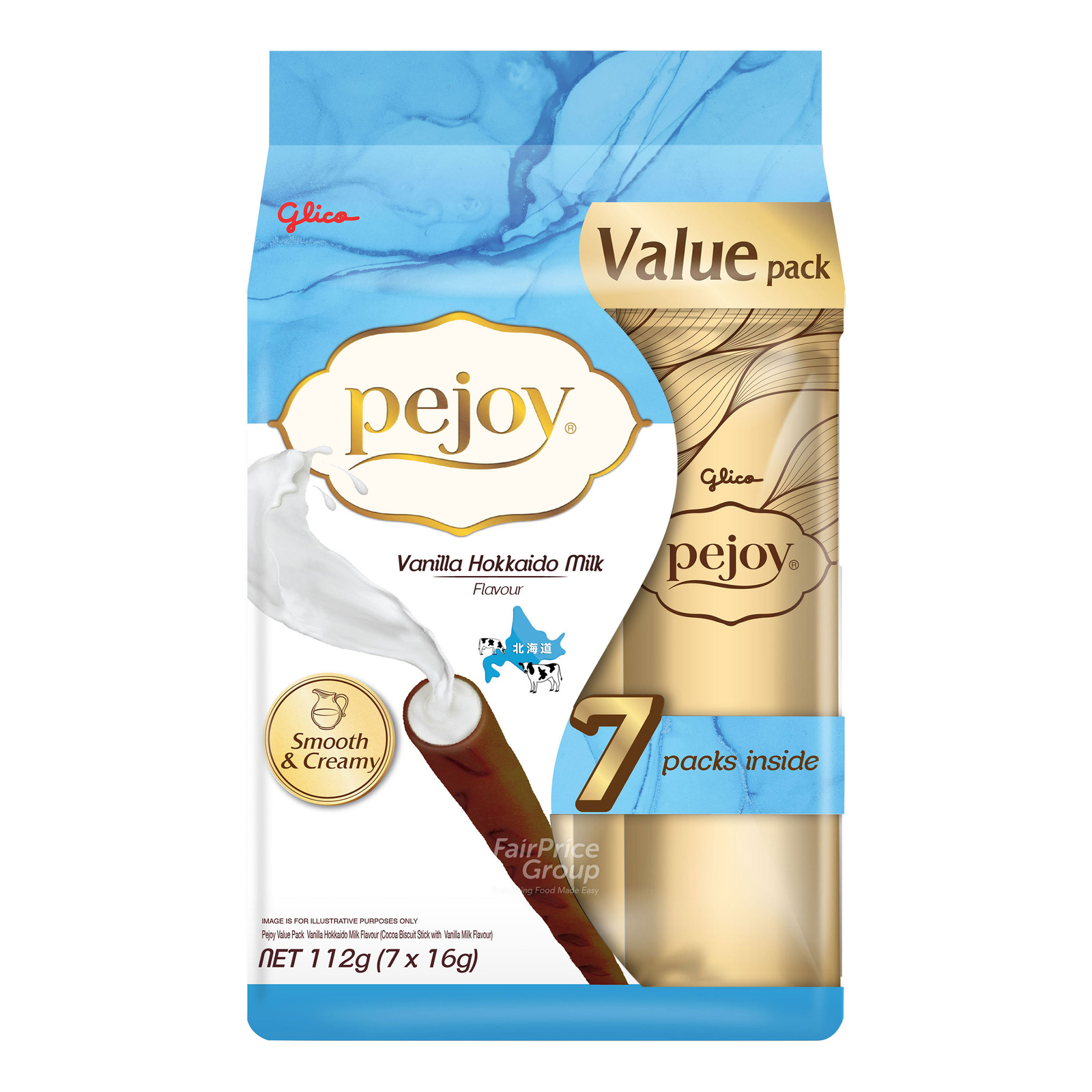 Glico Pejoy - Vanilla Hokkaido Milk (Value Pack) | NTUC FairPrice