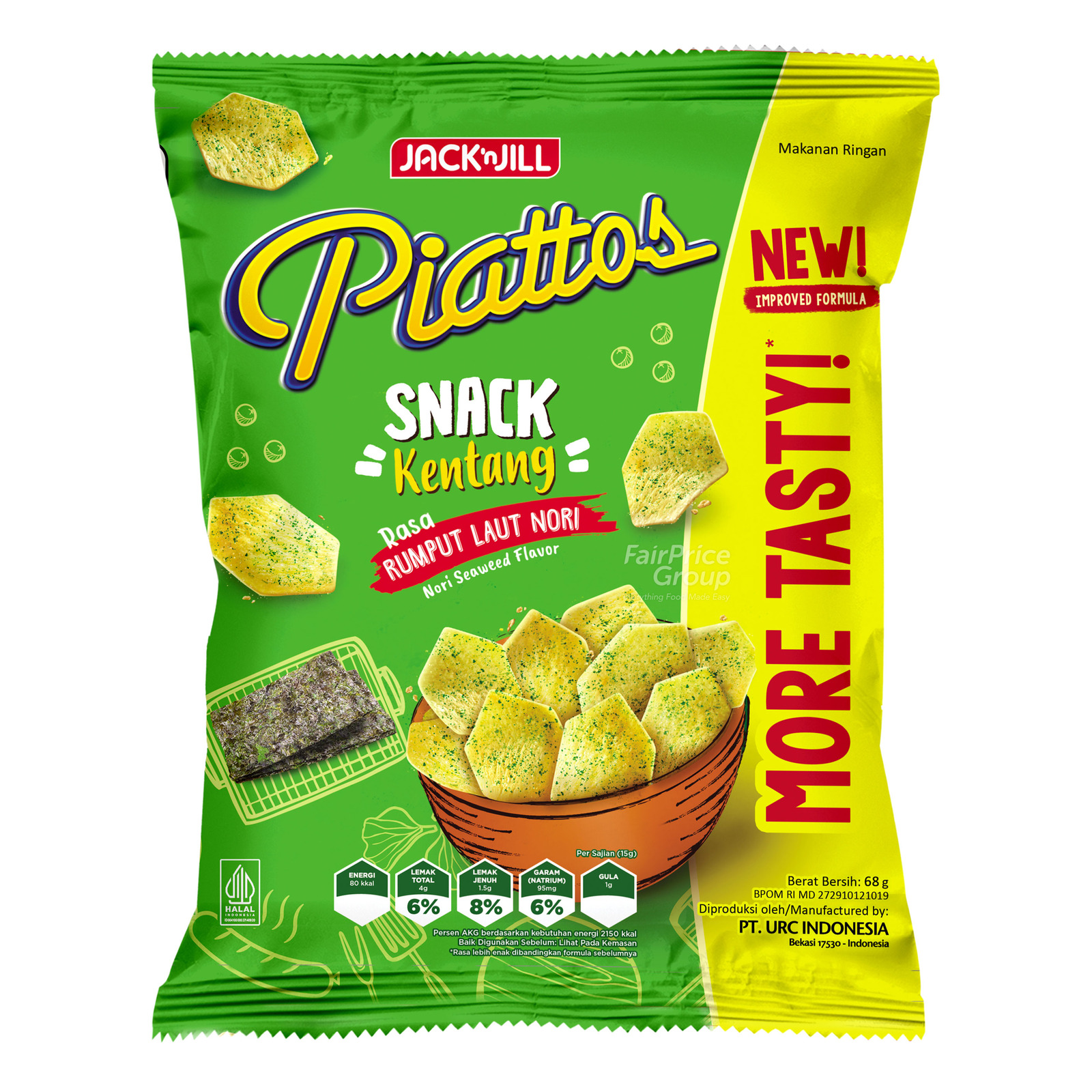 Jack 'n Jill Piattos Potato Chips - Nori Seaweed | NTUC FairPrice