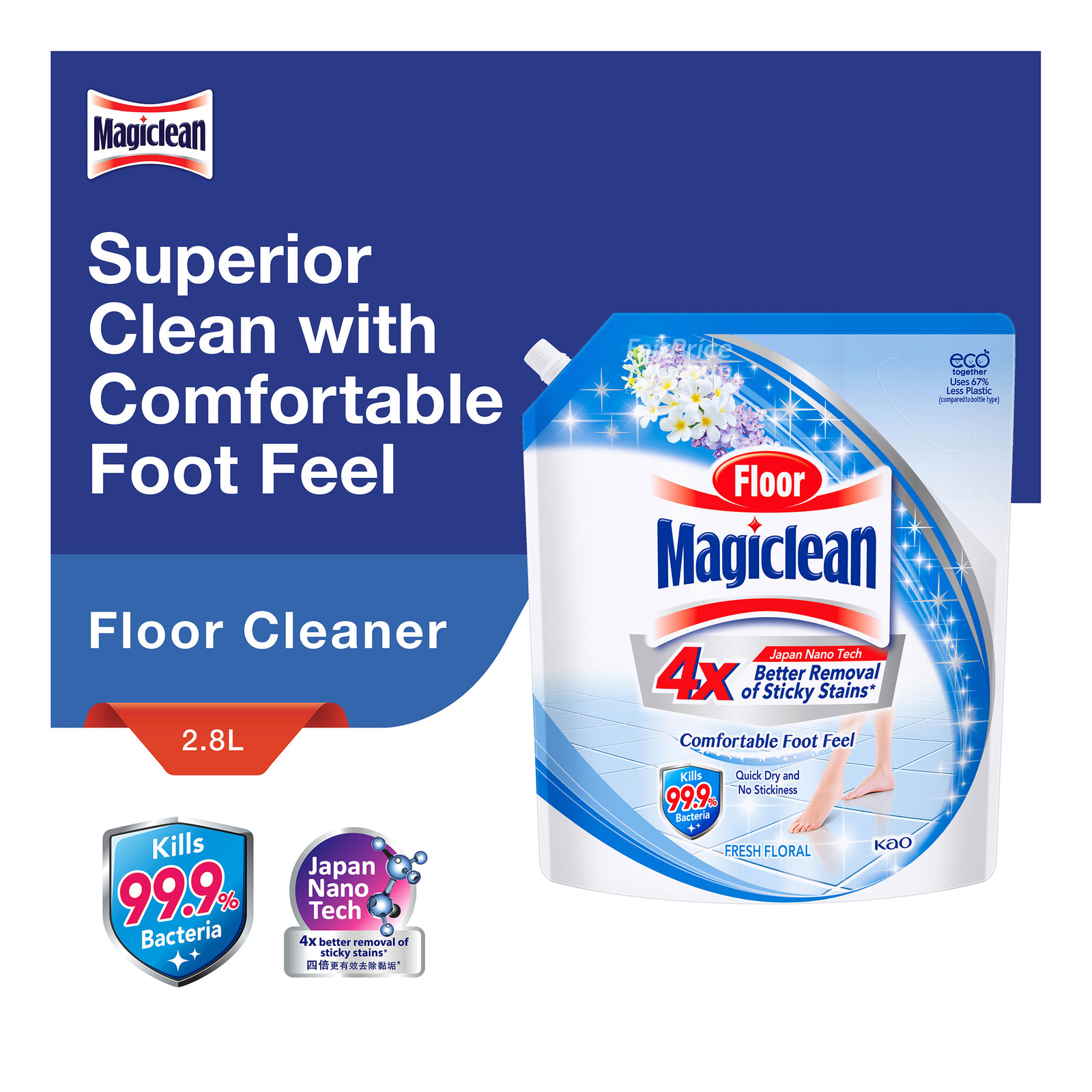 Magiclean Floor Cleaner - Fresh Floral | NTUC FairPrice