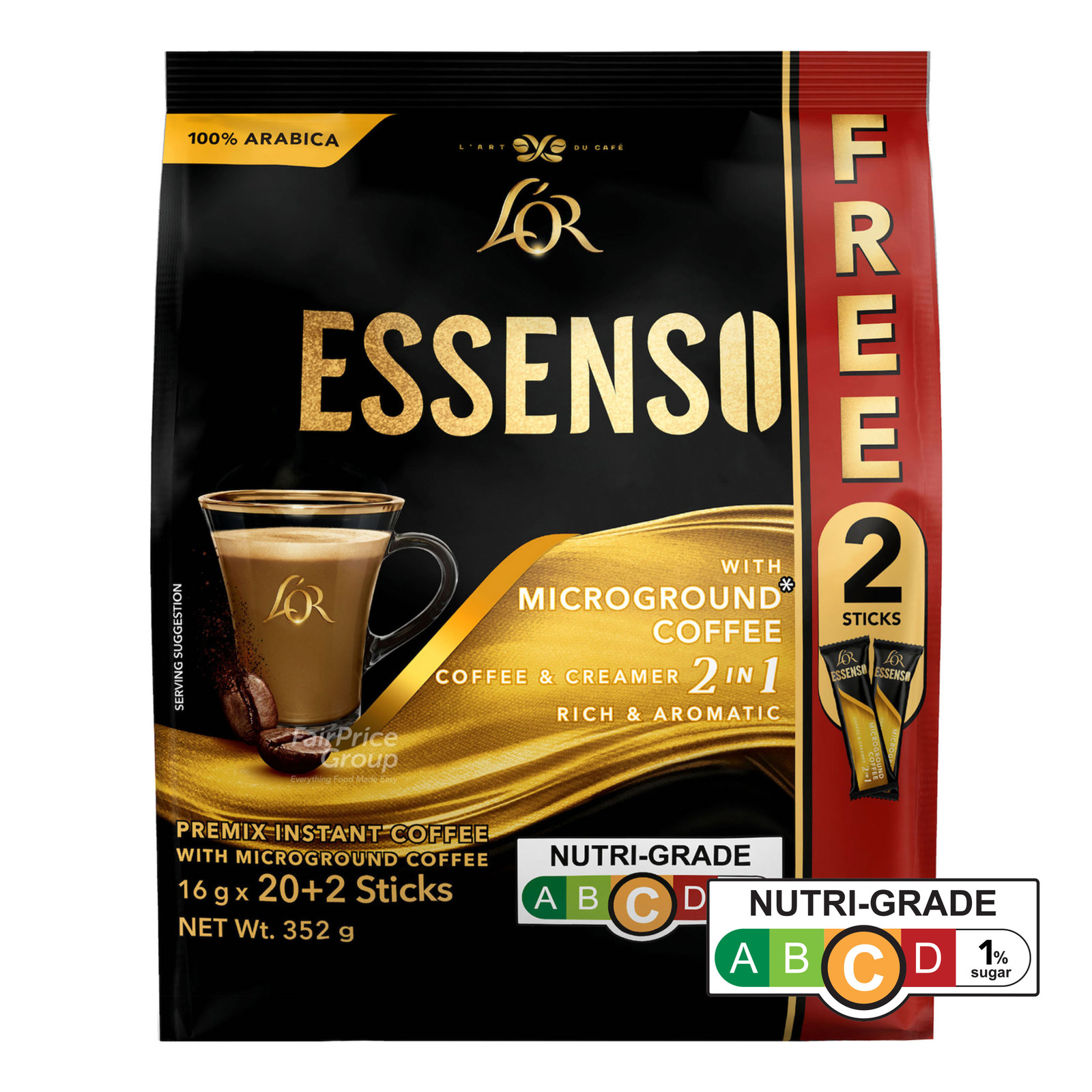 Lor Essenso 2 in 1 Instant Microground Coffee + Creamer | NTUC FairPrice