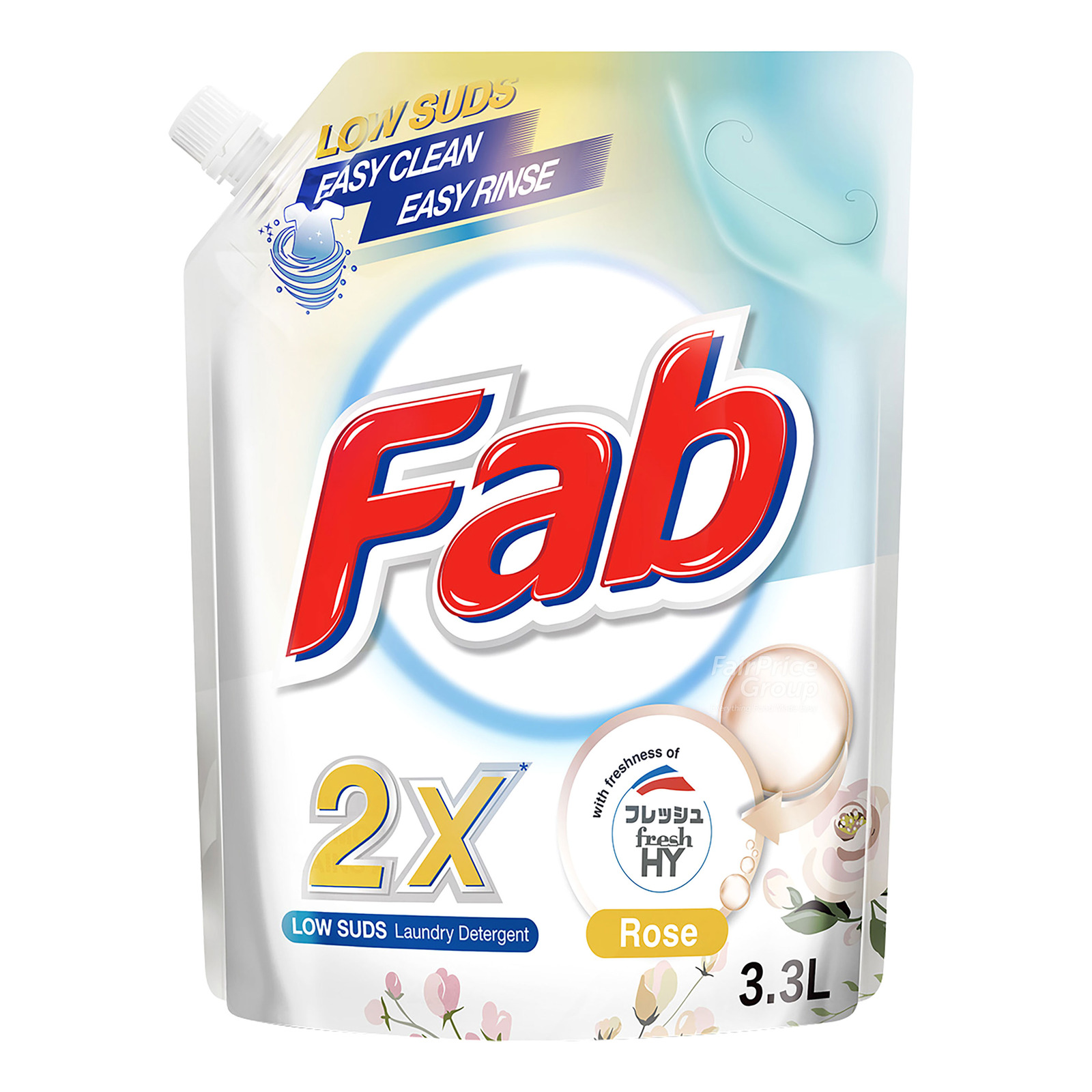 Fab 2x Low Suds Laundry Detergent - Rose (Refill) | NTUC FairPrice
