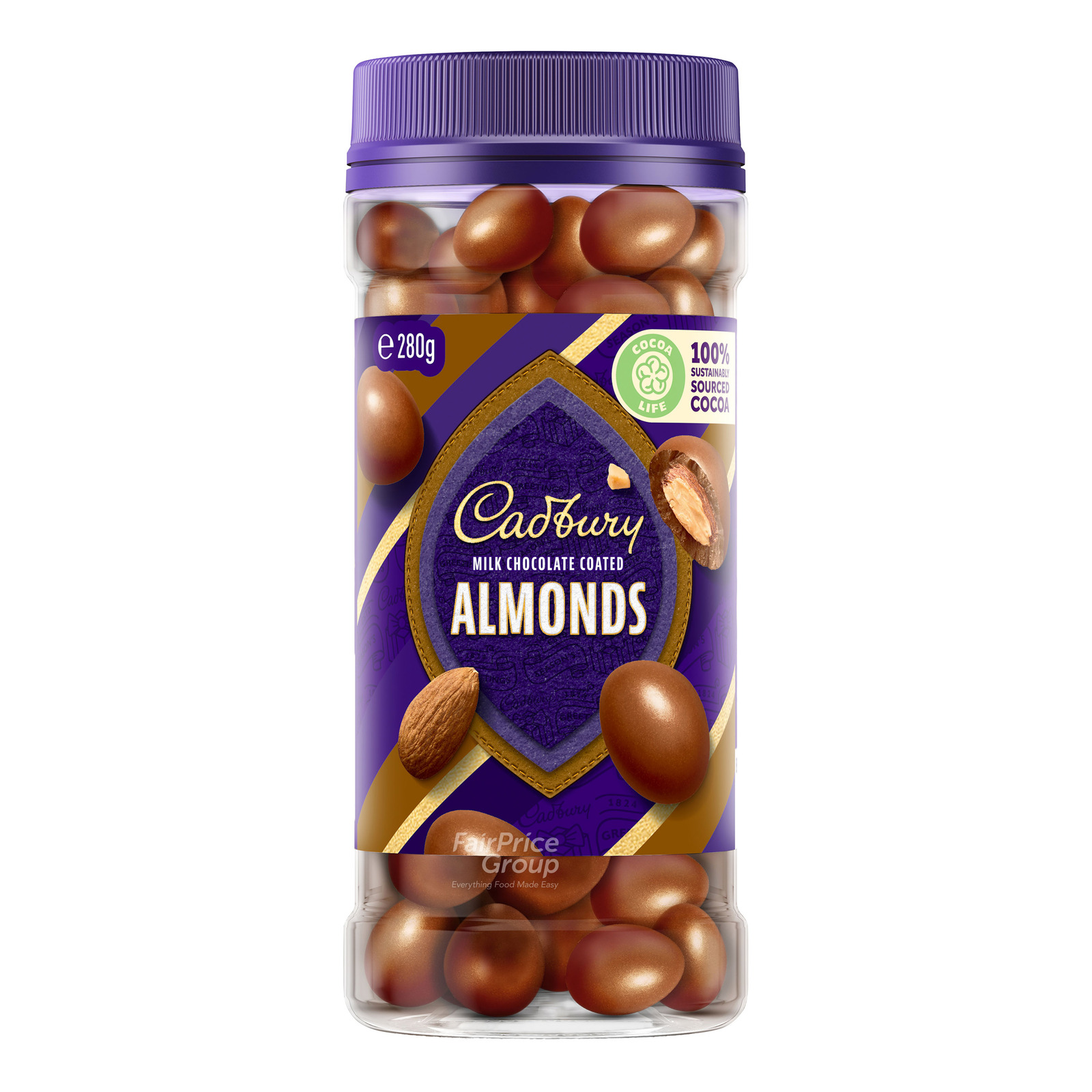 Cadbury Dairy Milk Chocolate - Almonds (Jar) | NTUC FairPrice