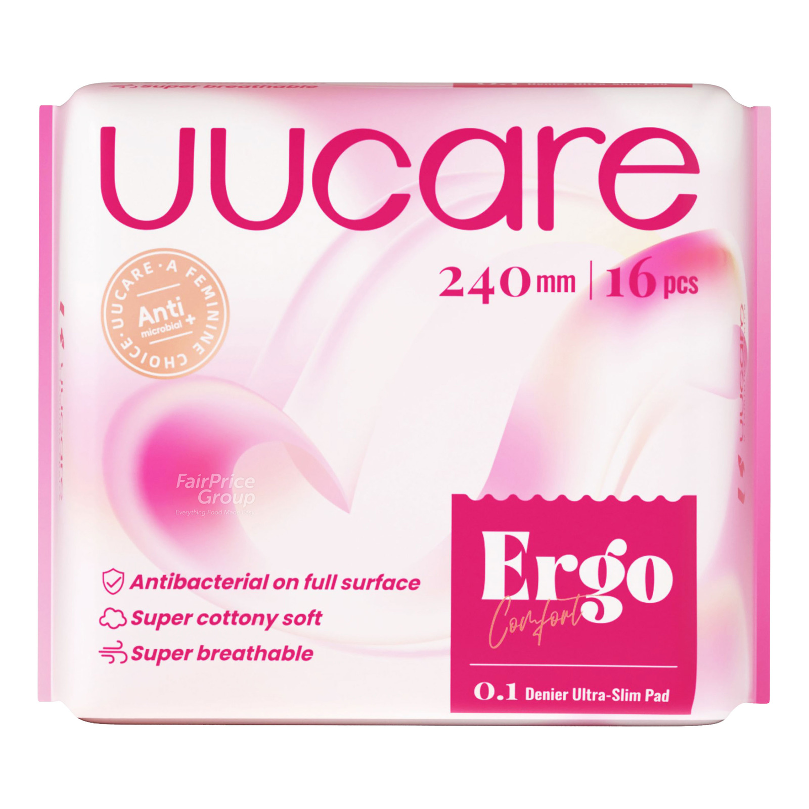 Uu Care Ergo Antibacterial Day - 240mm | NTUC FairPrice