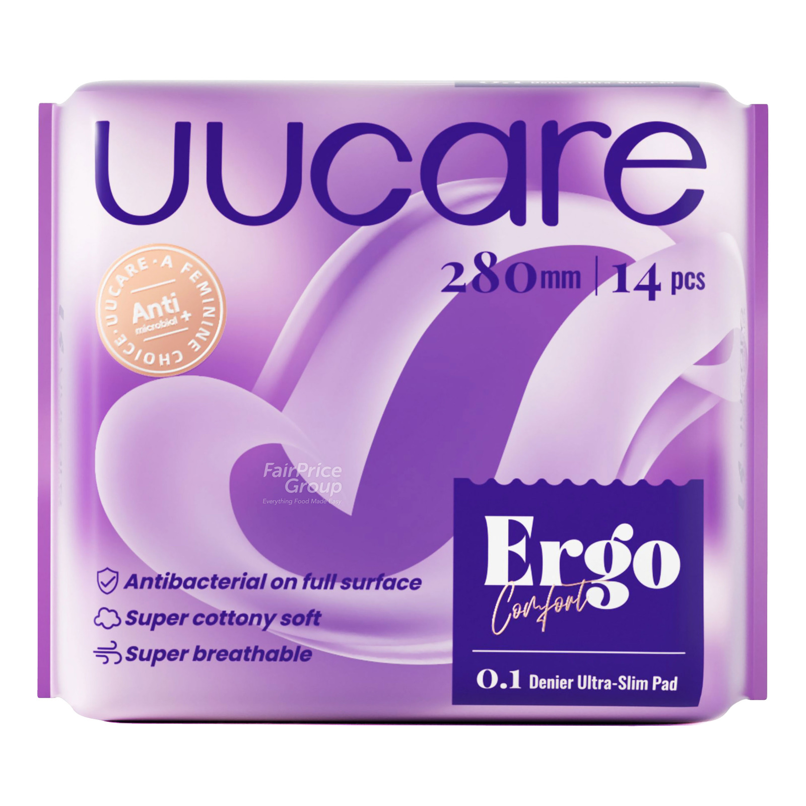 Uu Care Ergo Antibacterial Day & Night - 280mm | NTUC FairPrice