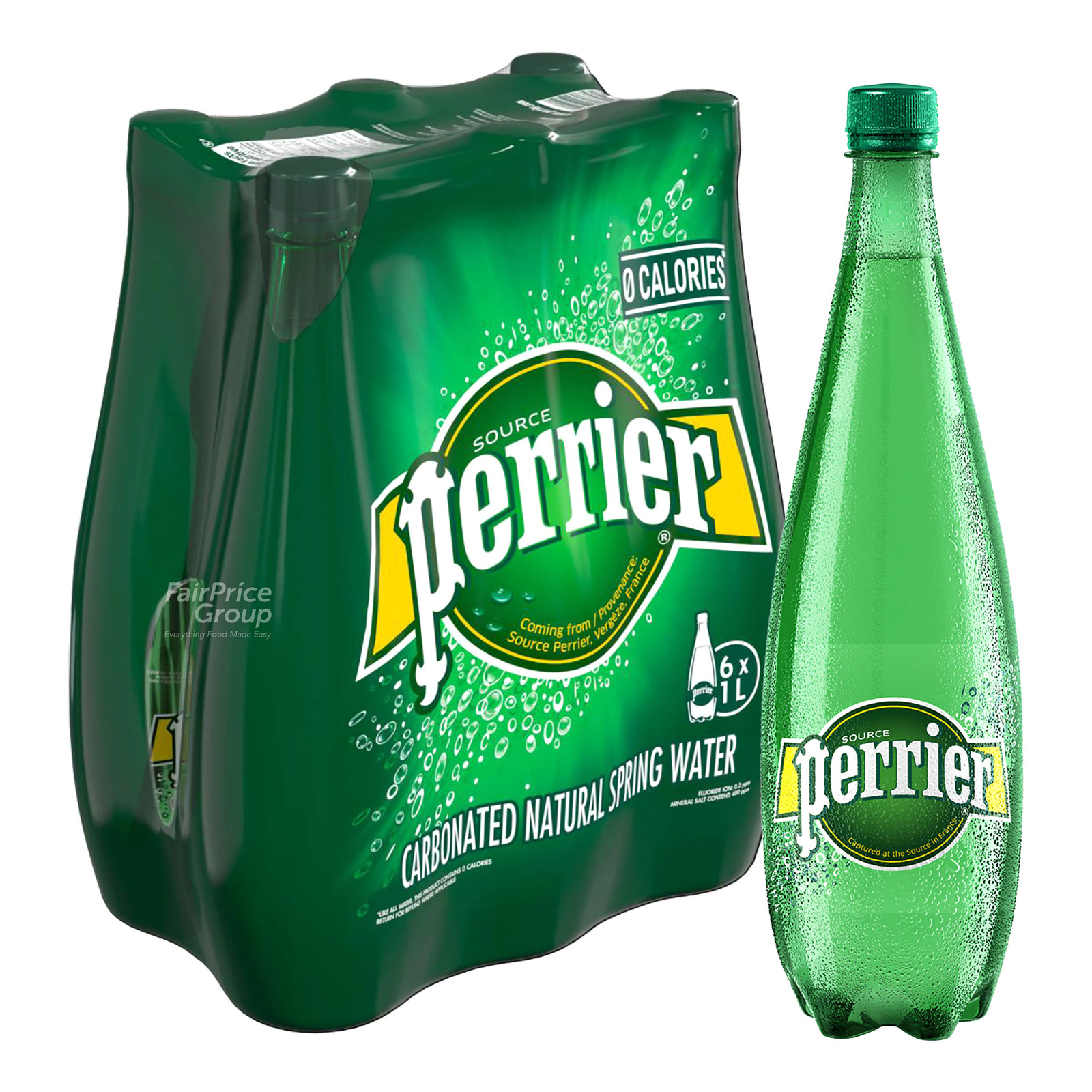 Perrier Sparkling Mineral Bottle Water - Natural | NTUC FairPrice