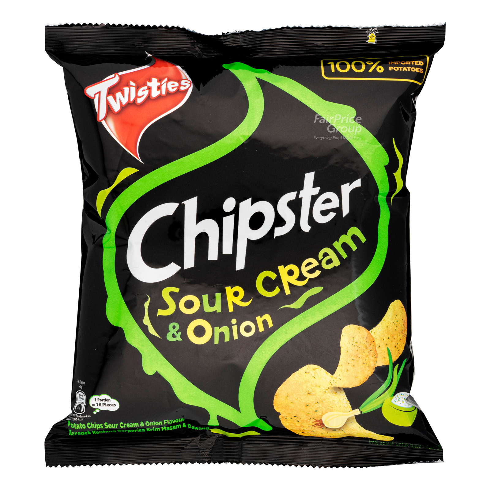 Twisties Chipster Potato Chips - Sour Cream & Onion | NTUC FairPrice