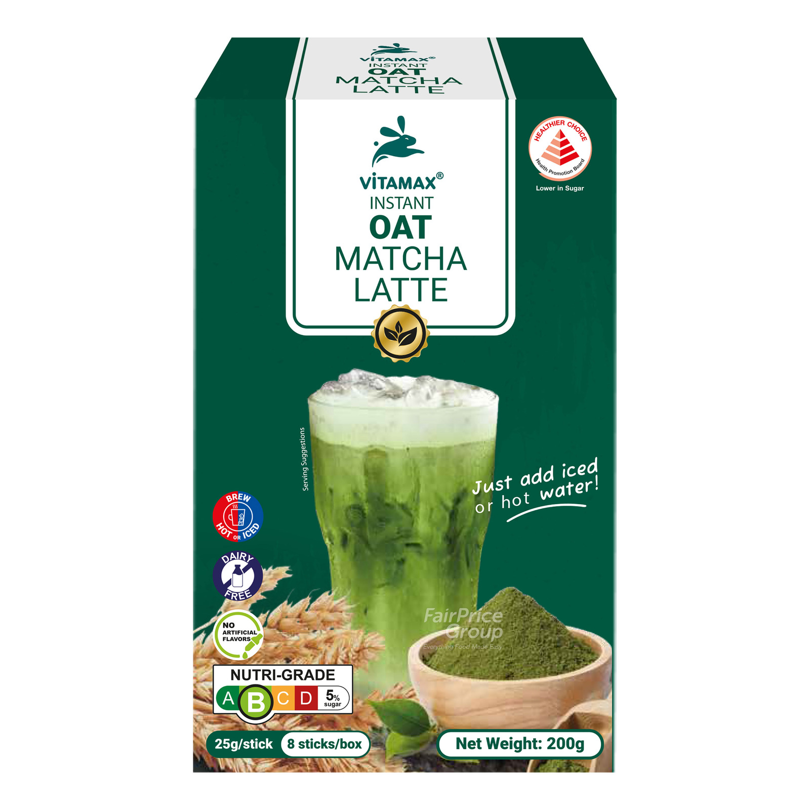 Vitamax Instant Oat Matcha Latte | NTUC FairPrice