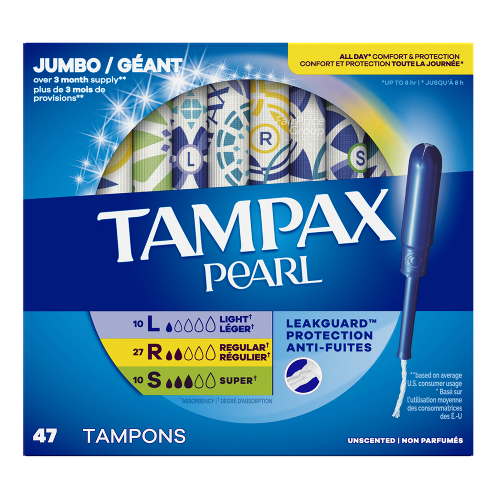Tampax Pearl Tampons - Jumbo (Unscented) | NTUC FairPrice