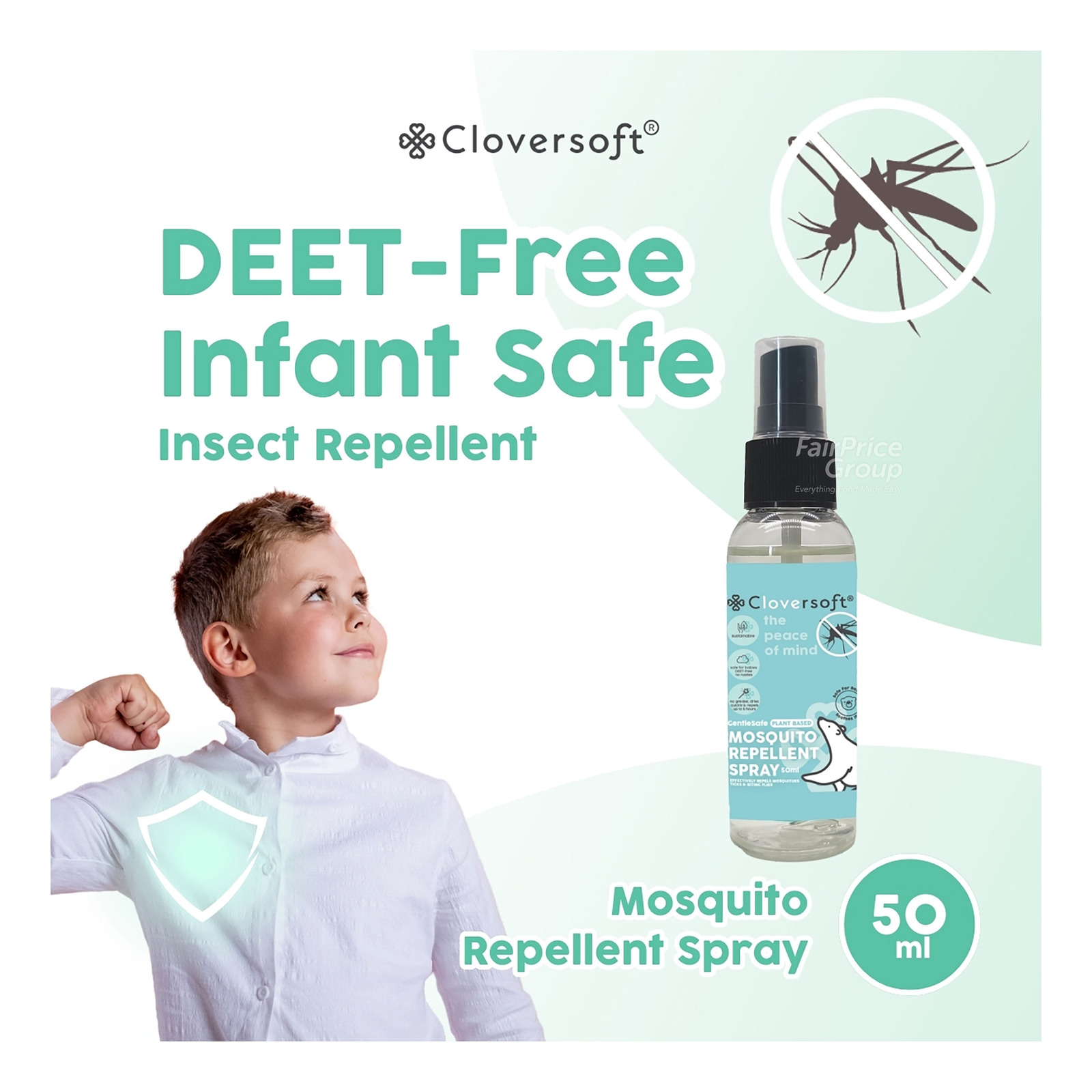 Cloversoft Plant Based - Mosquito Spray | NTUC FairPrice