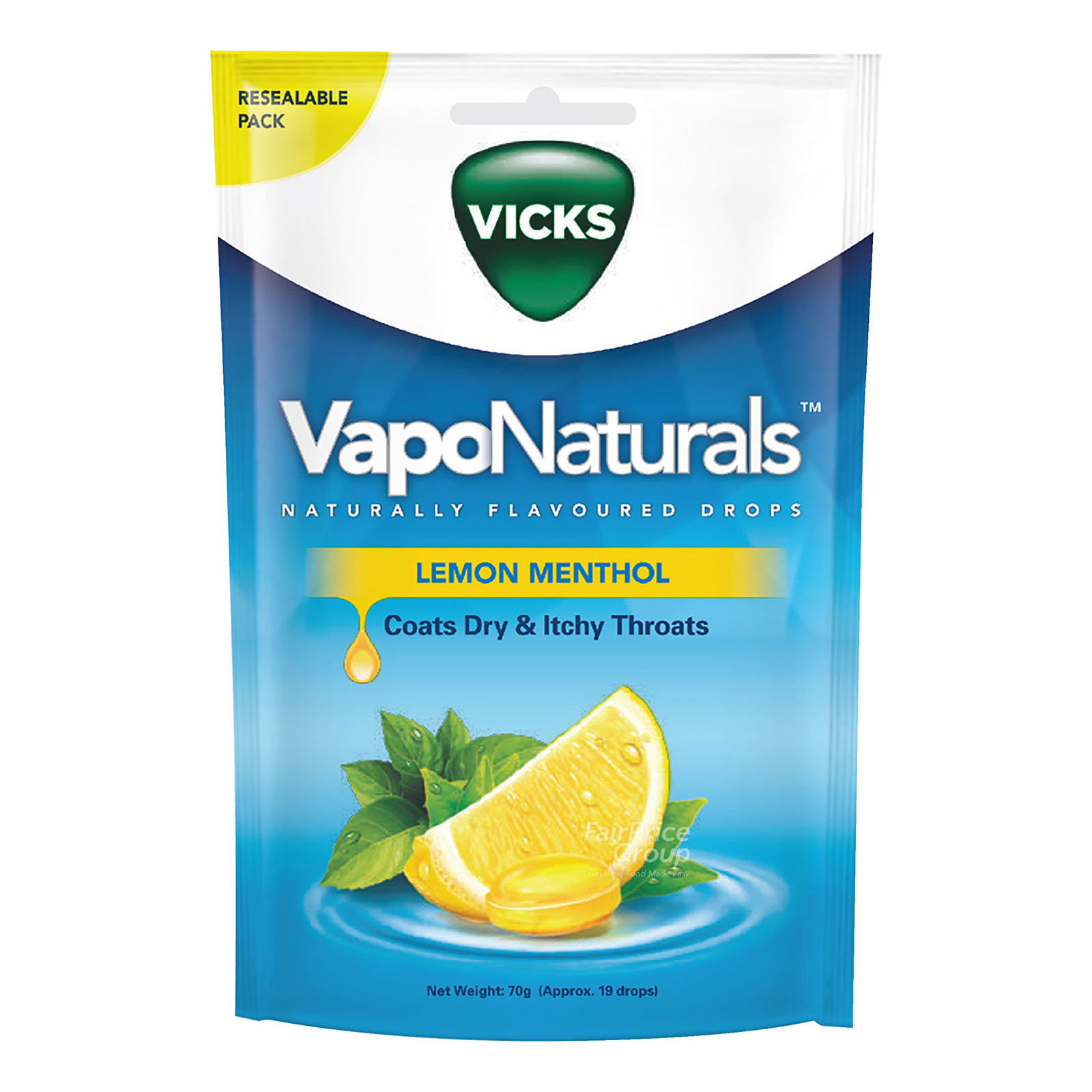 Vicks VapoNaturals Drops - Lemon Menthol | NTUC FairPrice