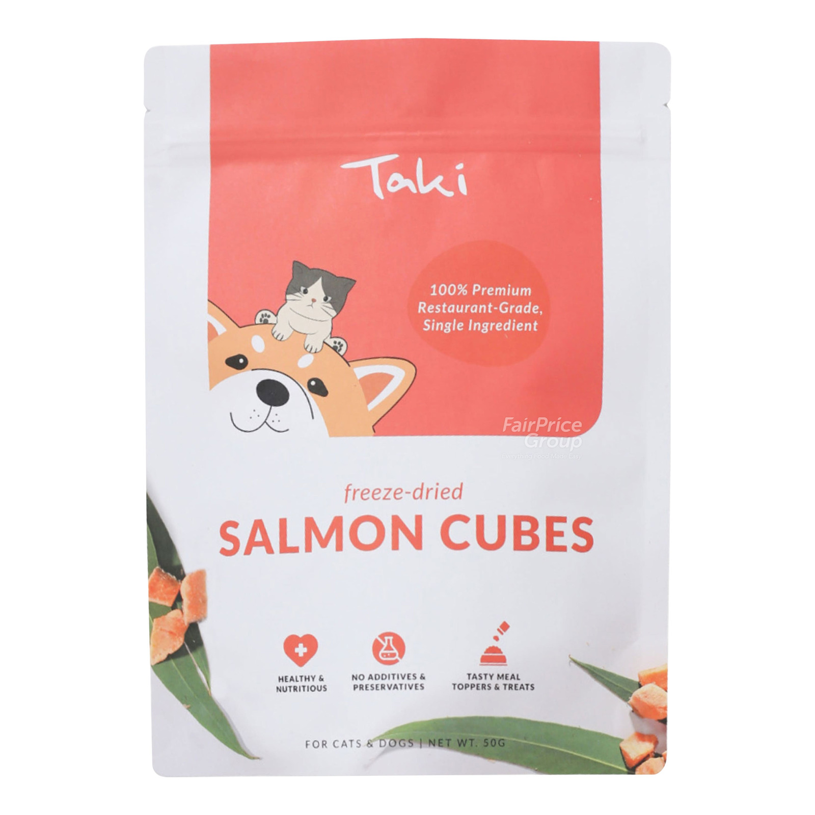 Taki Pets Freeze Dried Pet Treats - Salmon Cubes | NTUC FairPrice
