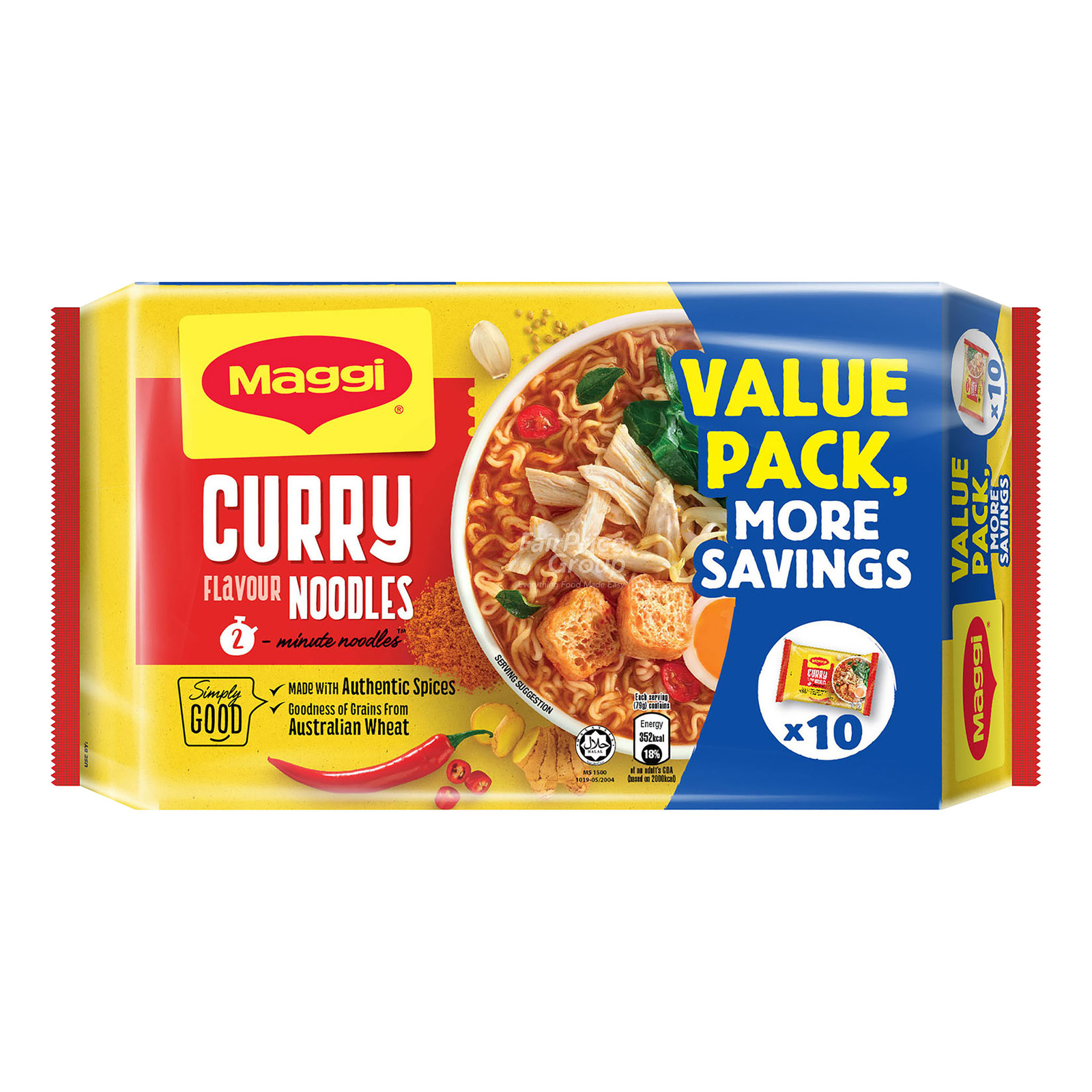 Maggi 2-Minute Instant Noodles - Curry (Value Pack) | NTUC FairPrice