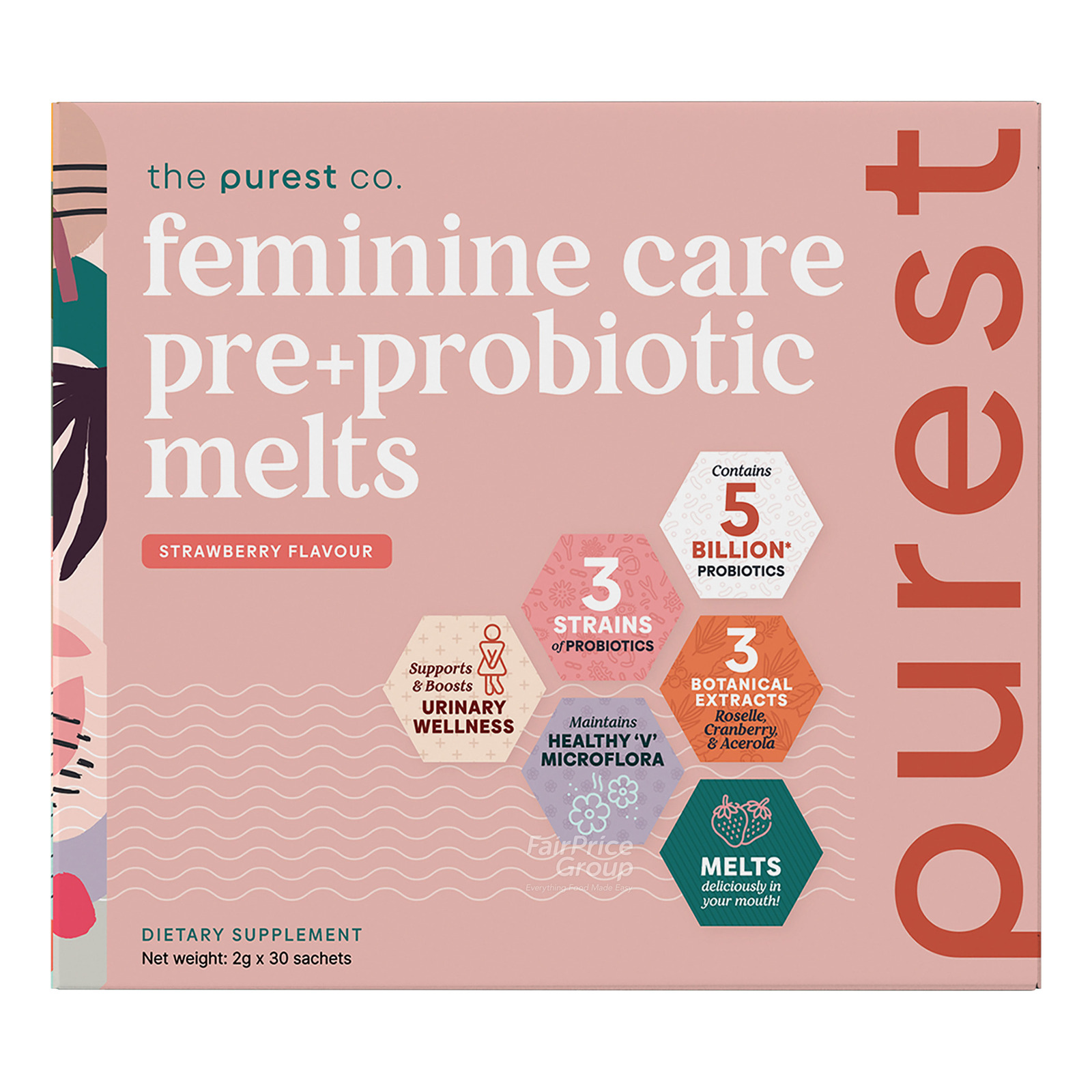 Purest Co Feminine Care Pre+Probiotic Melts Sachets | NTUC FairPrice
