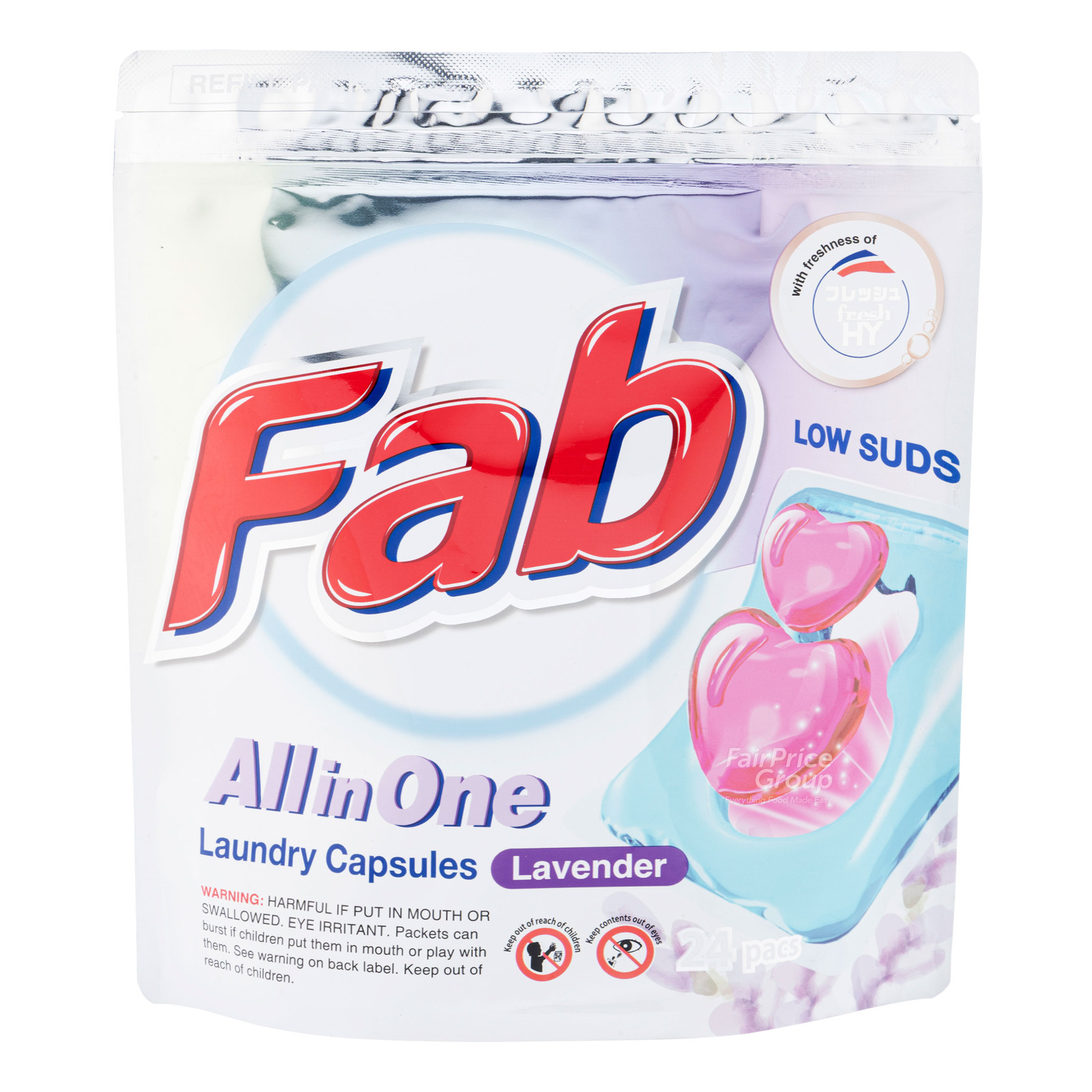 Fab All In One Low Suds Laundry Capsules - Lavender (Refill) | NTUC ...