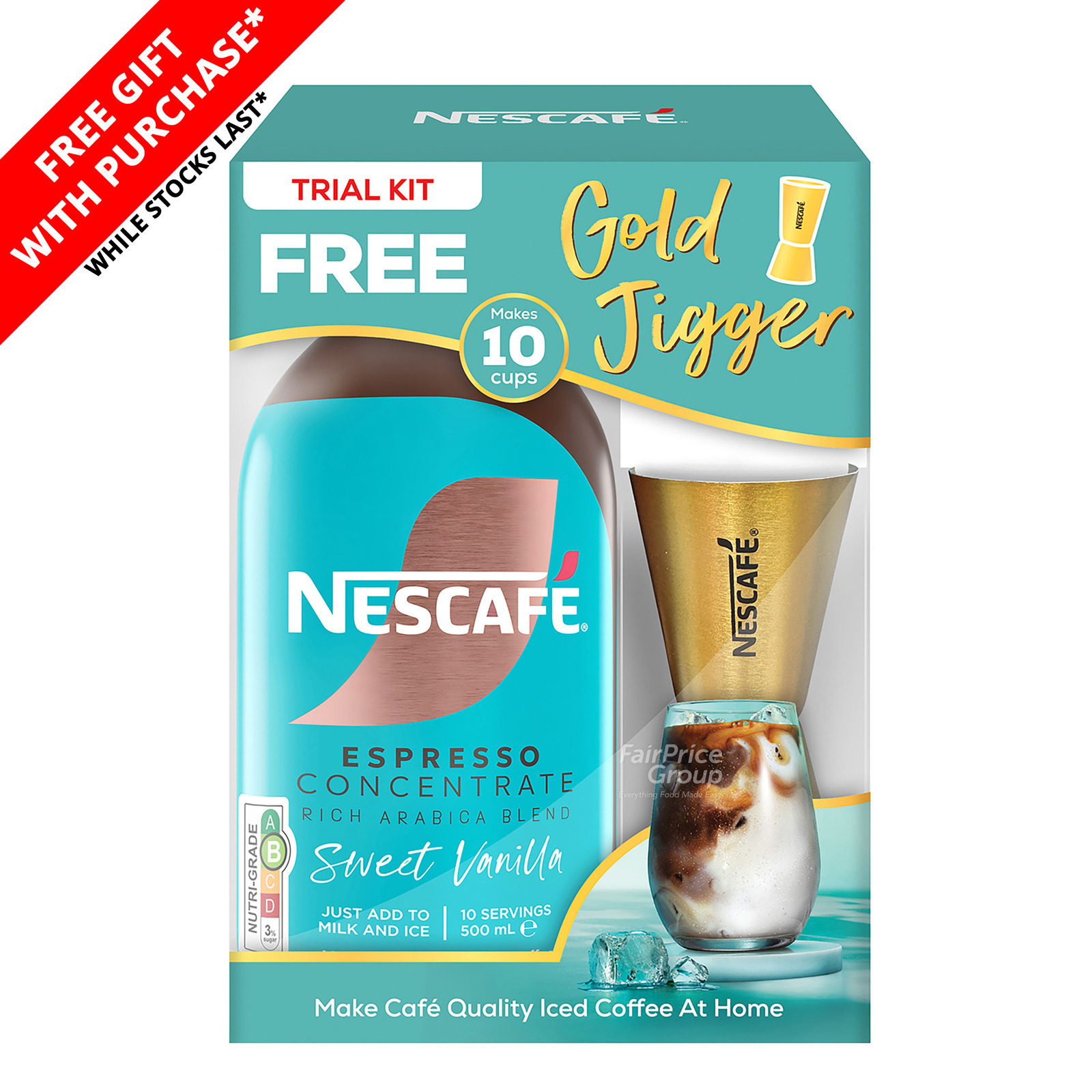 Nescafe Espresso Concentrate Sweet Vanilla + Free Jigger | NTUC FairPrice