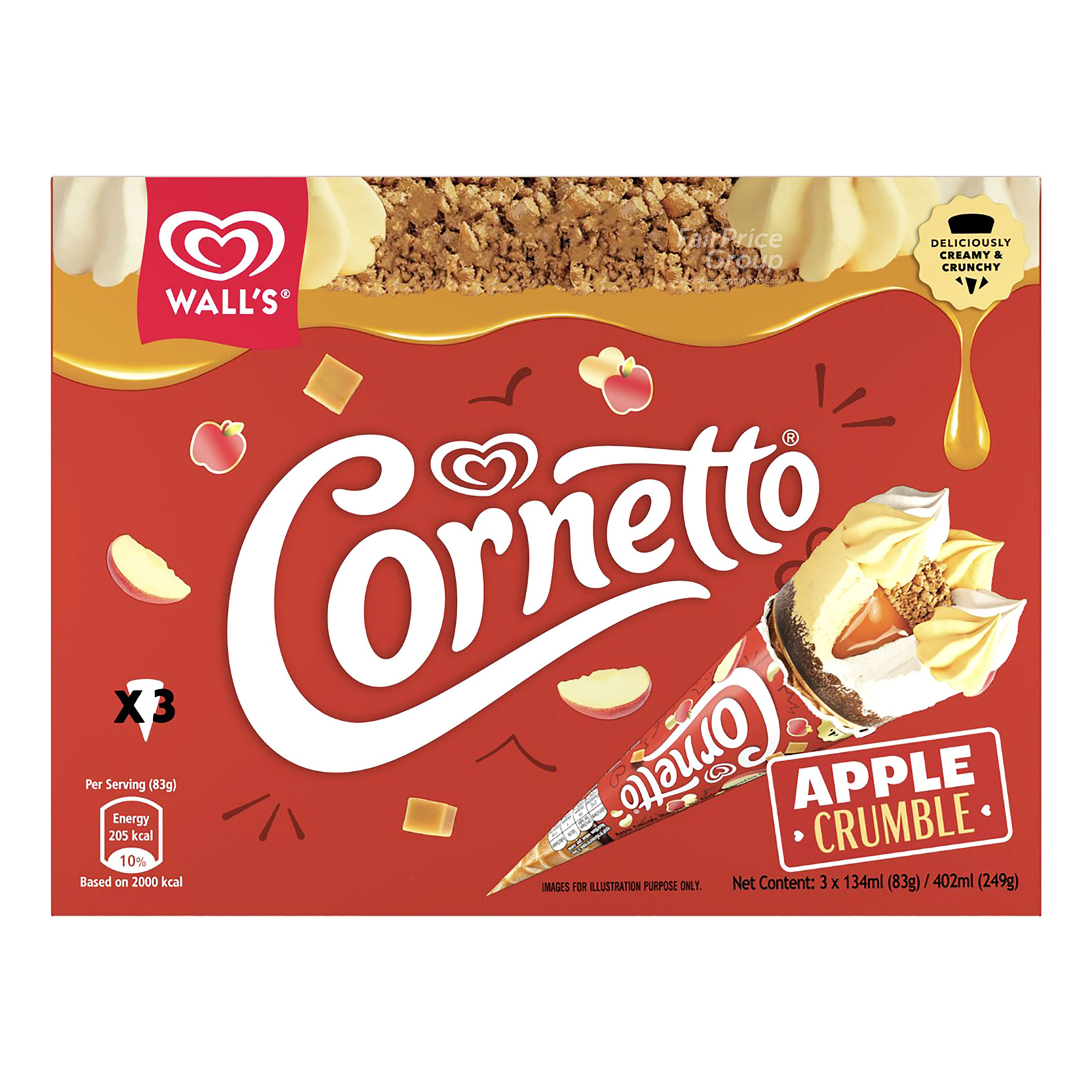 Cornetto Ice Cream Cone - Royal Apple Crumble | NTUC FairPrice