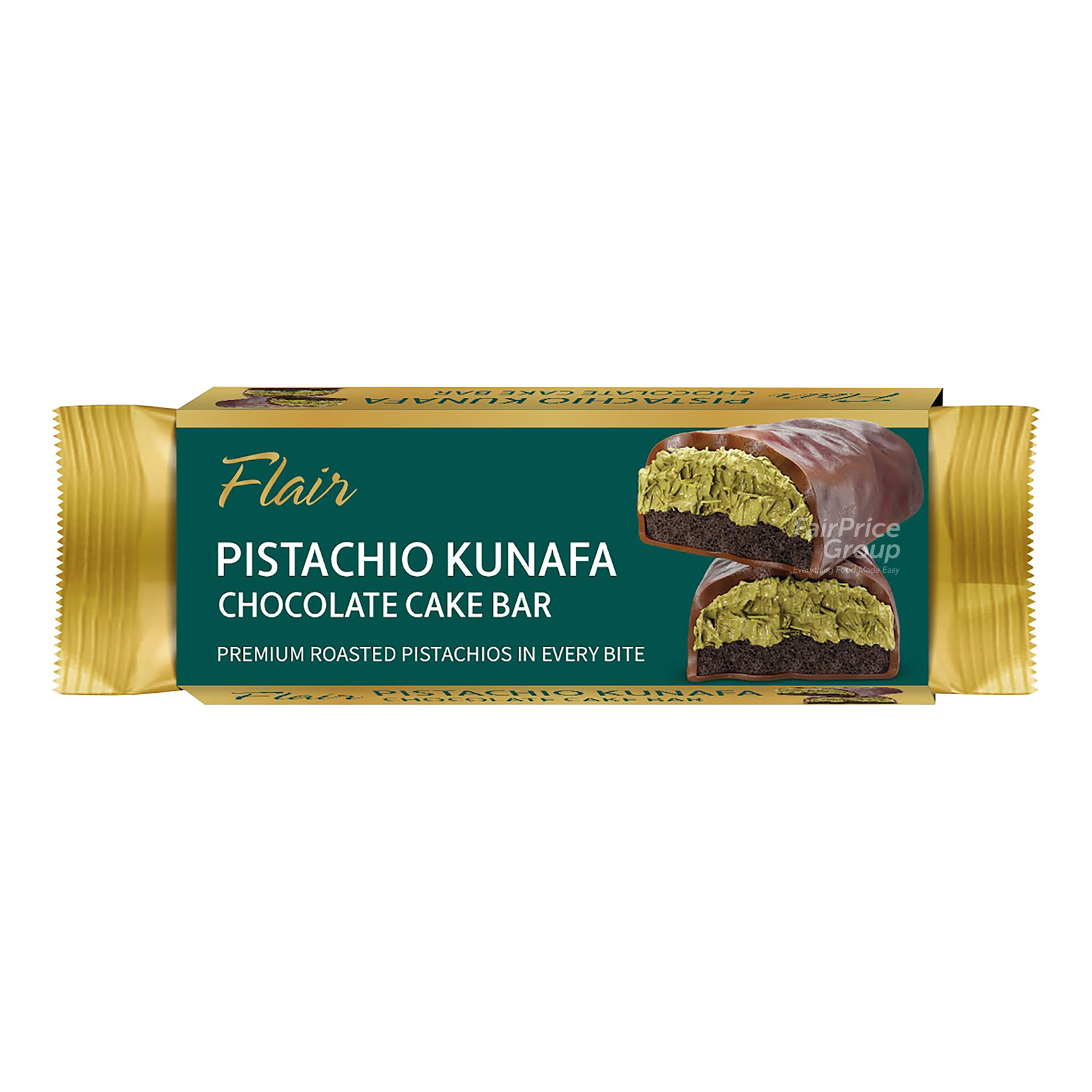 Flair Kunafa Pisatchio Chocolate Cake Bar | NTUC FairPrice