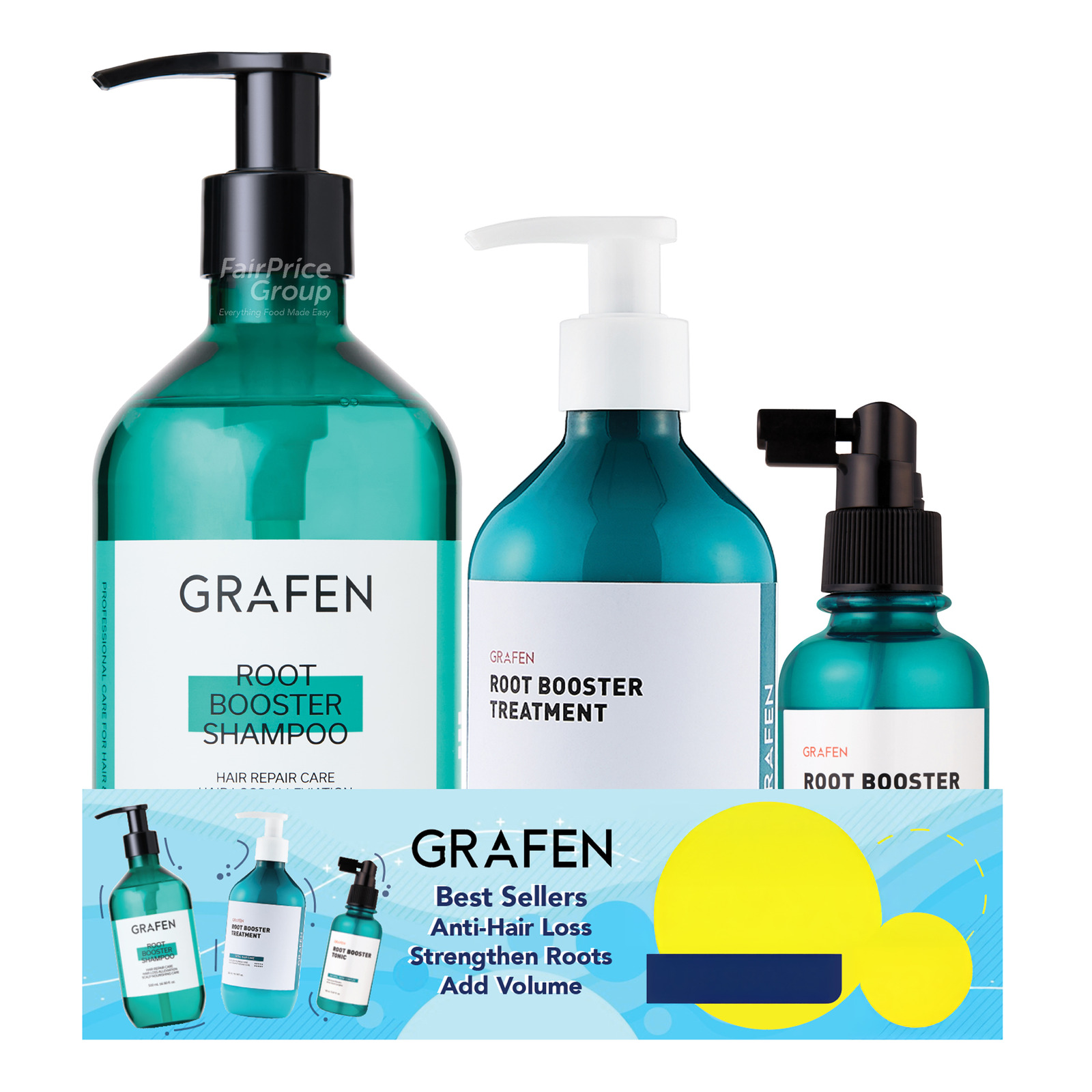 Grafen Root Booster Shampoo + Treatment Tonic Set | NTUC FairPrice