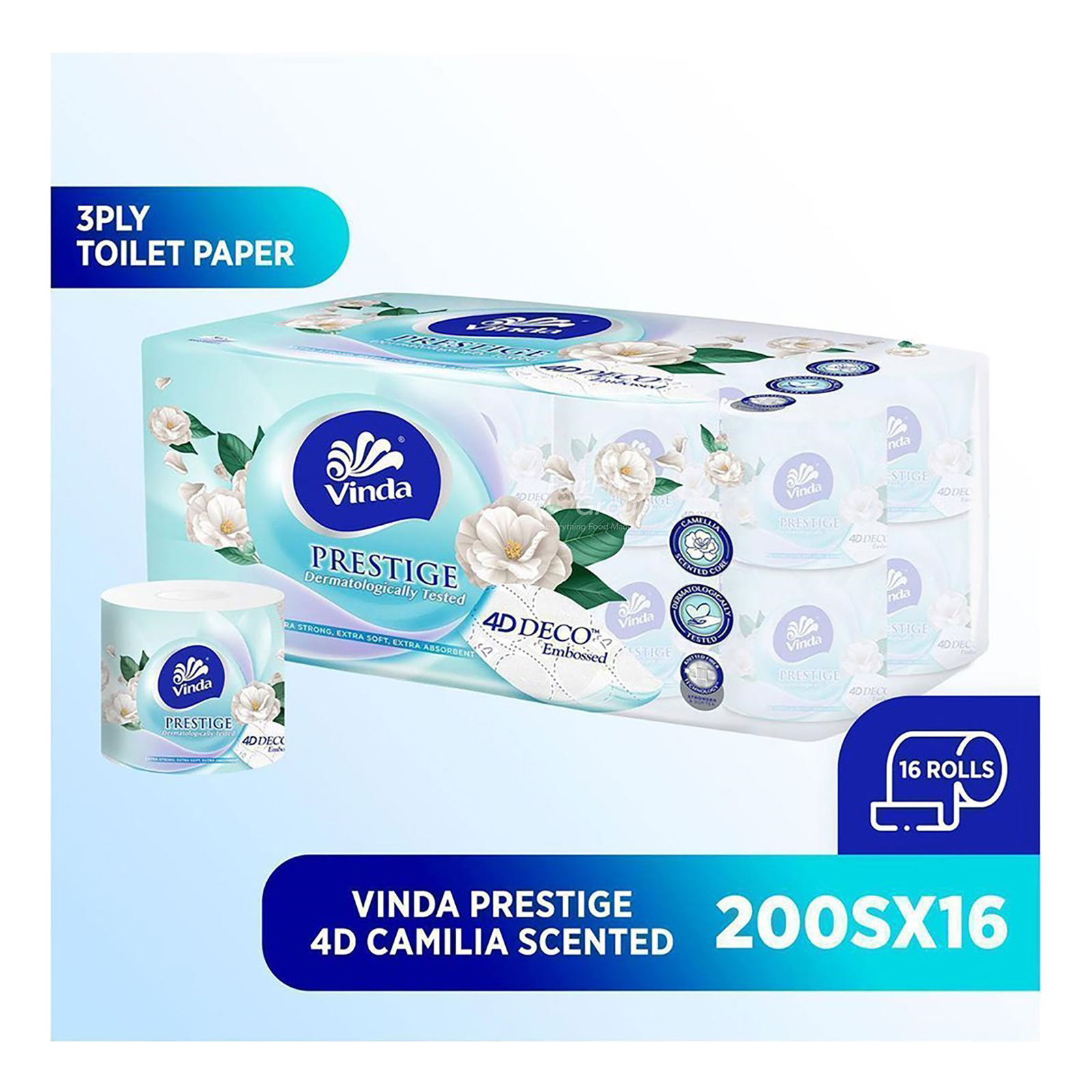 Vinda Prestige Bathroom Tissue - 4D Deco Embossed (3ply) | NTUC FairPrice