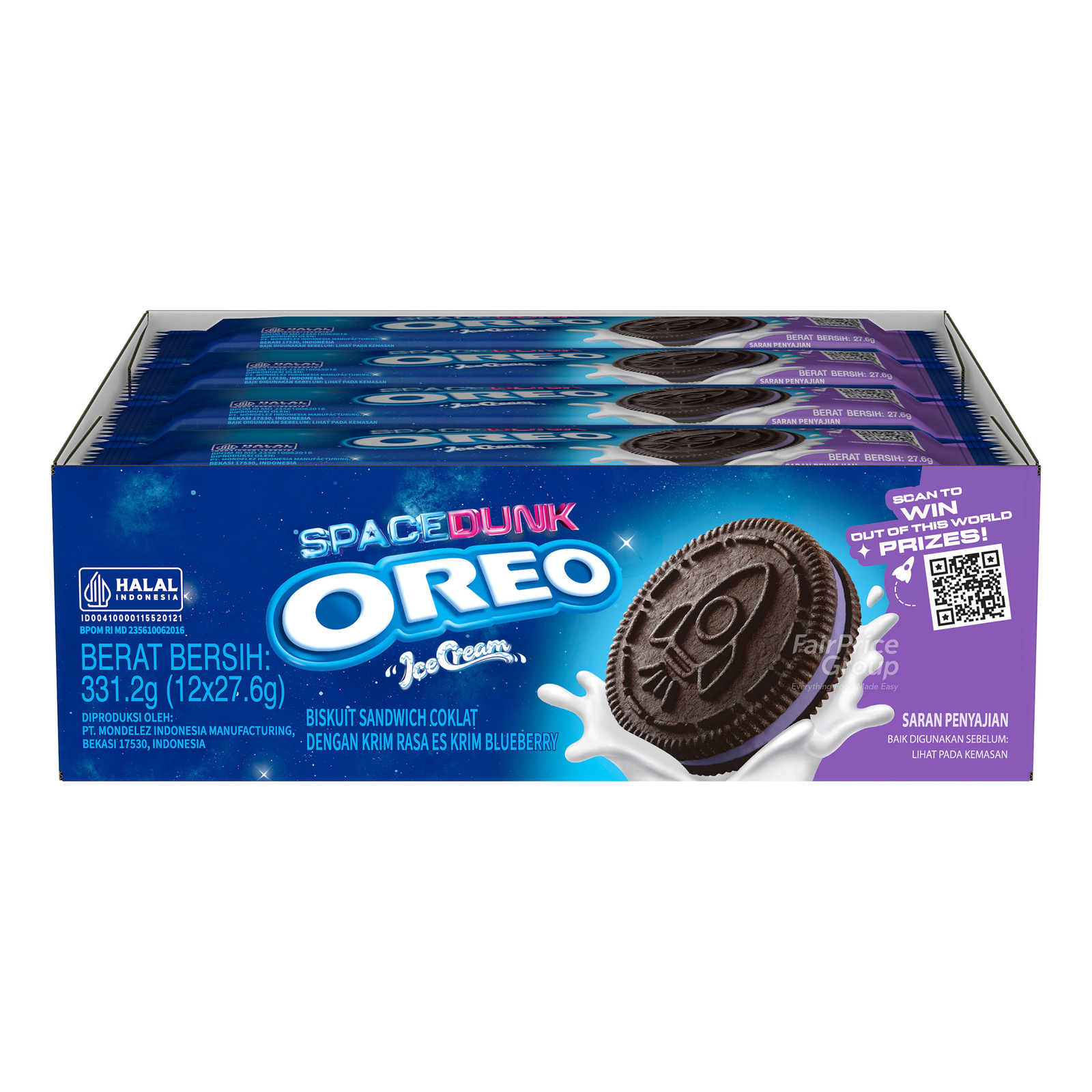 Oreo Sandwich Cookie Multipack - Blueberry Ice Cream | NTUC FairPrice