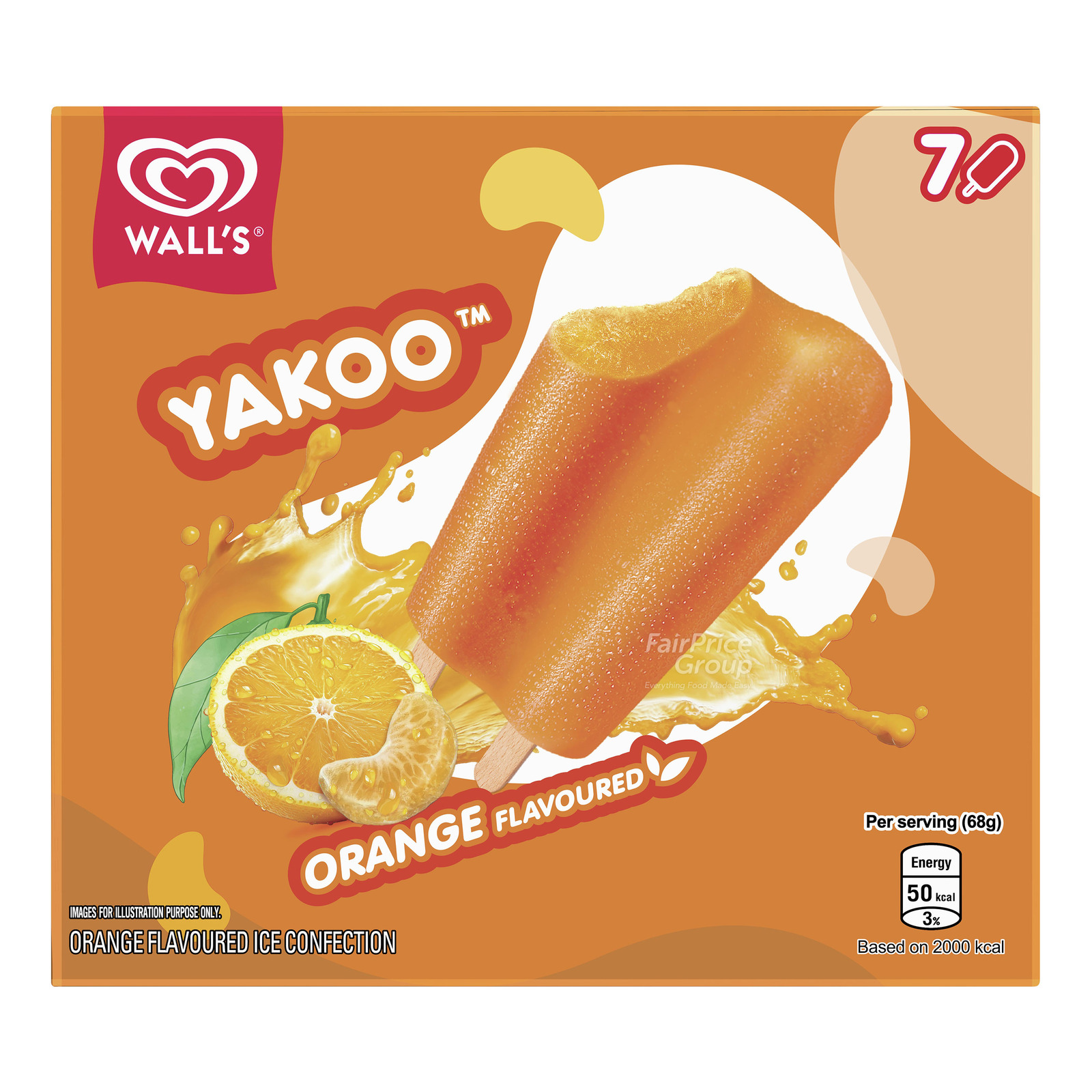 Wall's Yakoo Orange Stick Multi Pack | NTUC FairPrice