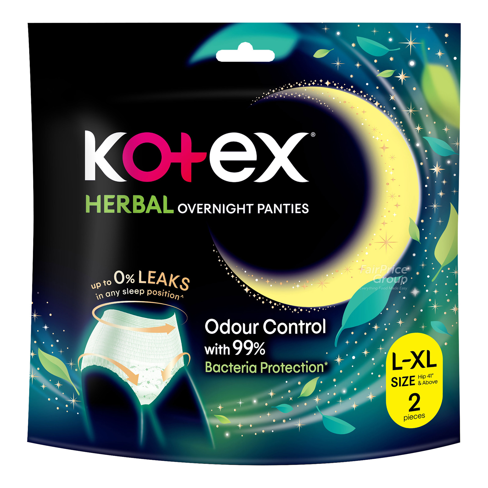 Kotex Overnight Herbal Panties - L - XL | NTUC FairPrice