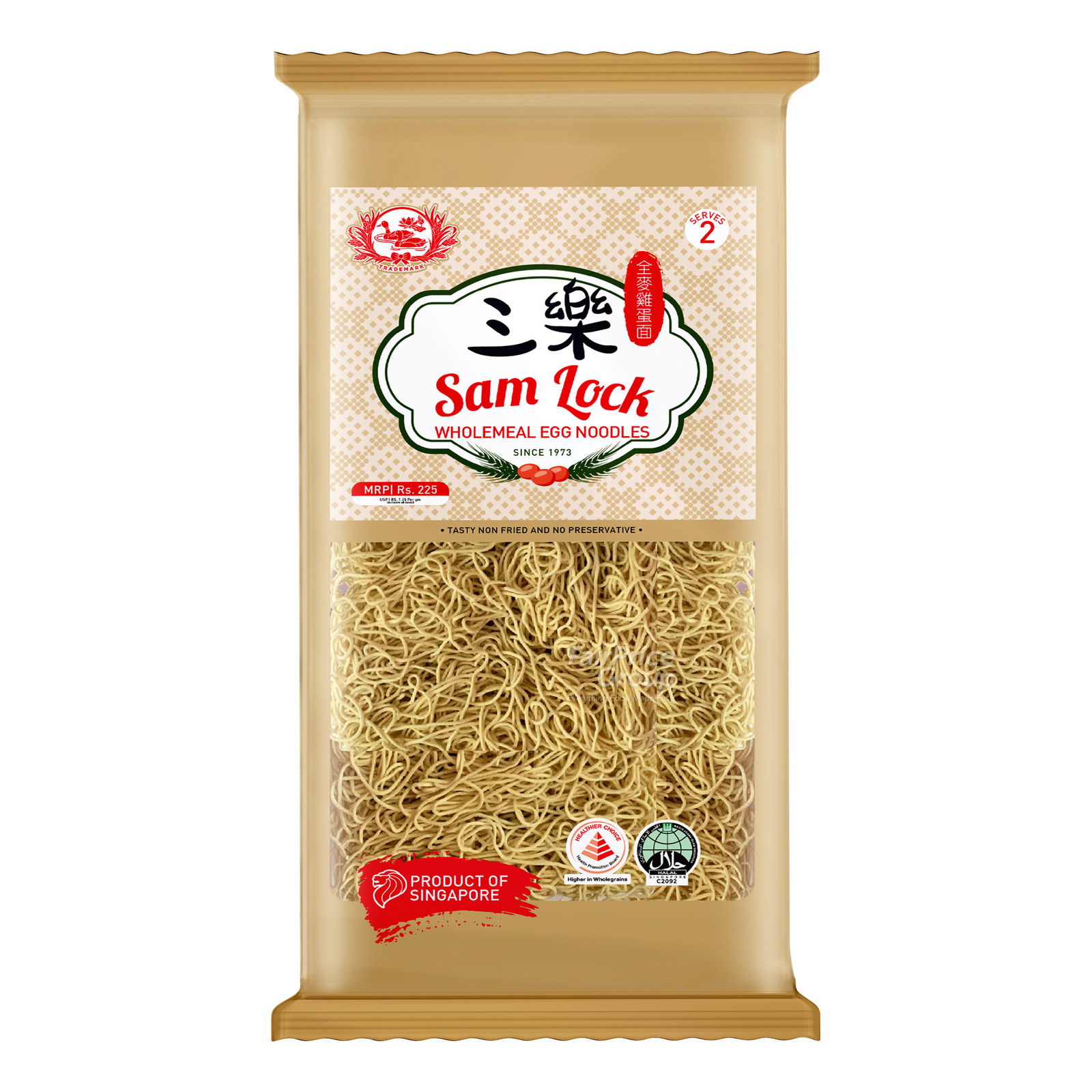 Sam Lock Wholemeal Egg Noodles | NTUC FairPrice
