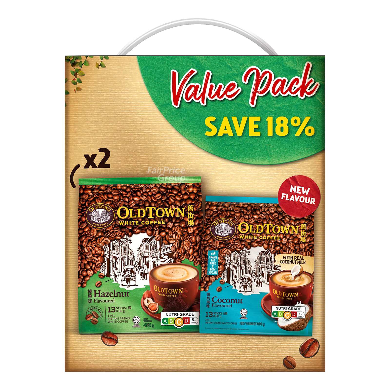 Old Town Instant White Coffee - Hazelnut+Coconut(Value Pack) | NTUC ...