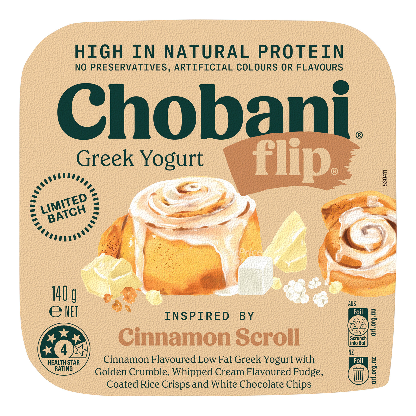 Chobani Flip Greek Yogurt - Cinnamon Scroll | NTUC FairPrice