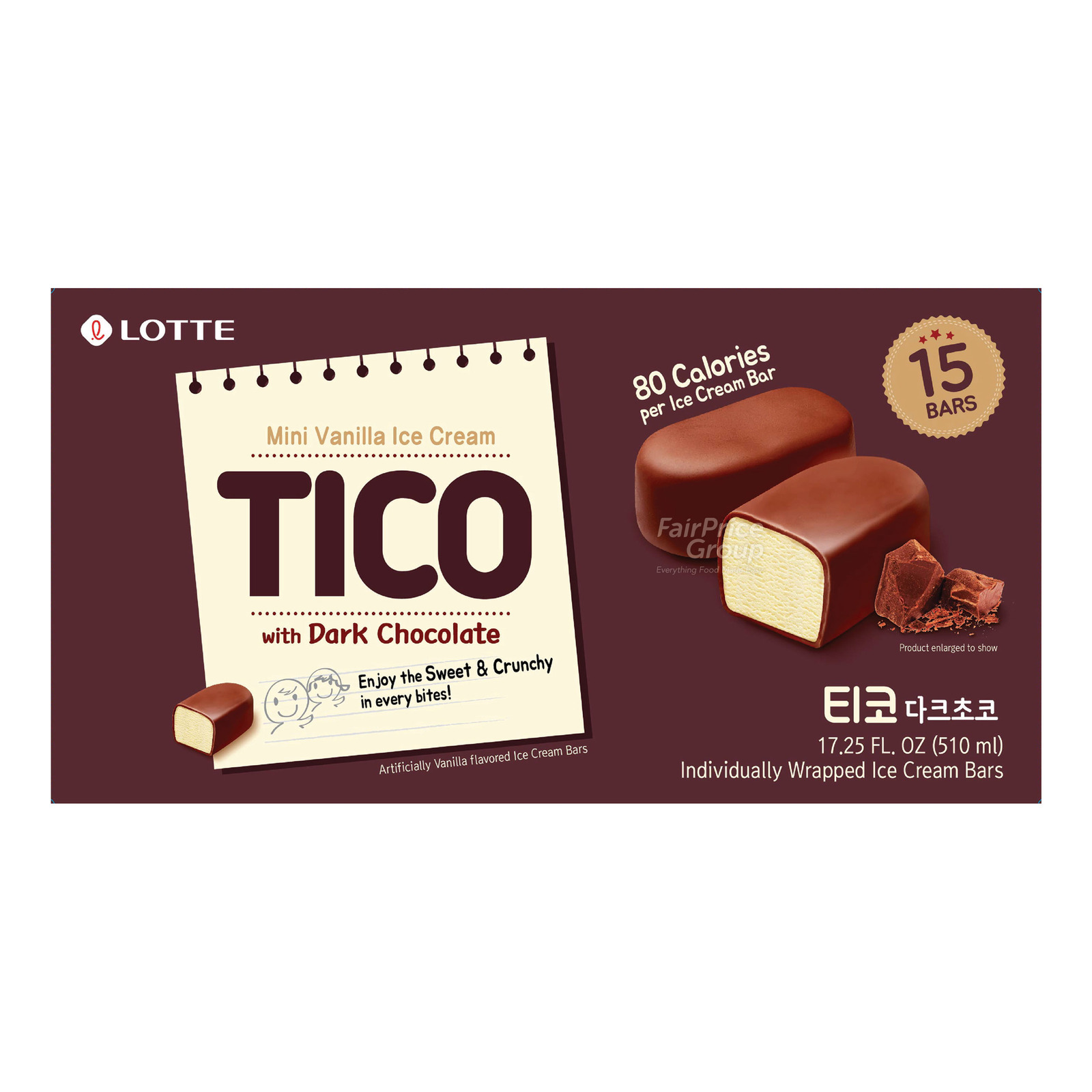 Lotte Tico Multipack Ice Cream - Dark Chocolate | NTUC FairPrice