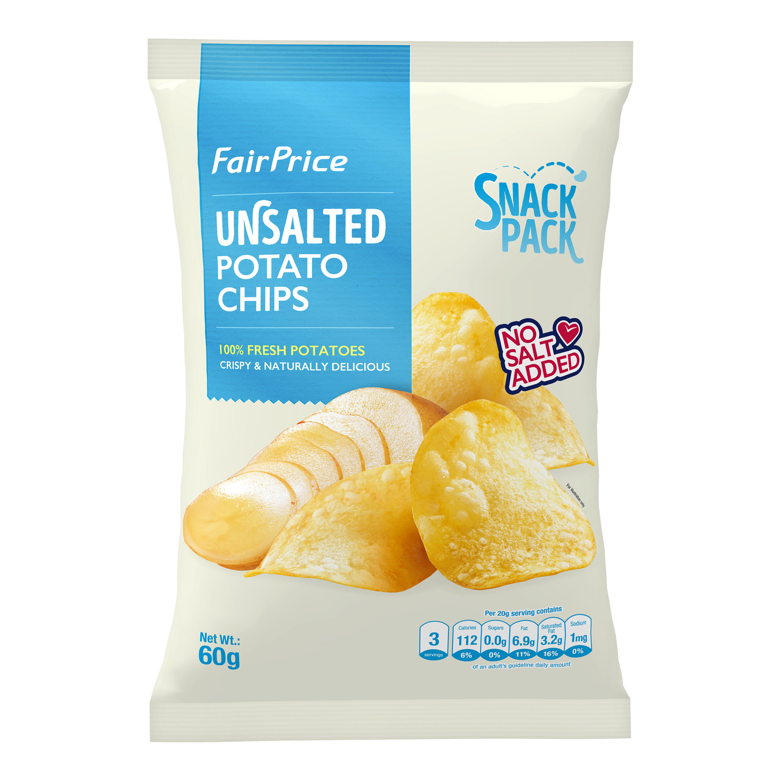 FairPrice Potato Chips - Unsalted | NTUC FairPrice