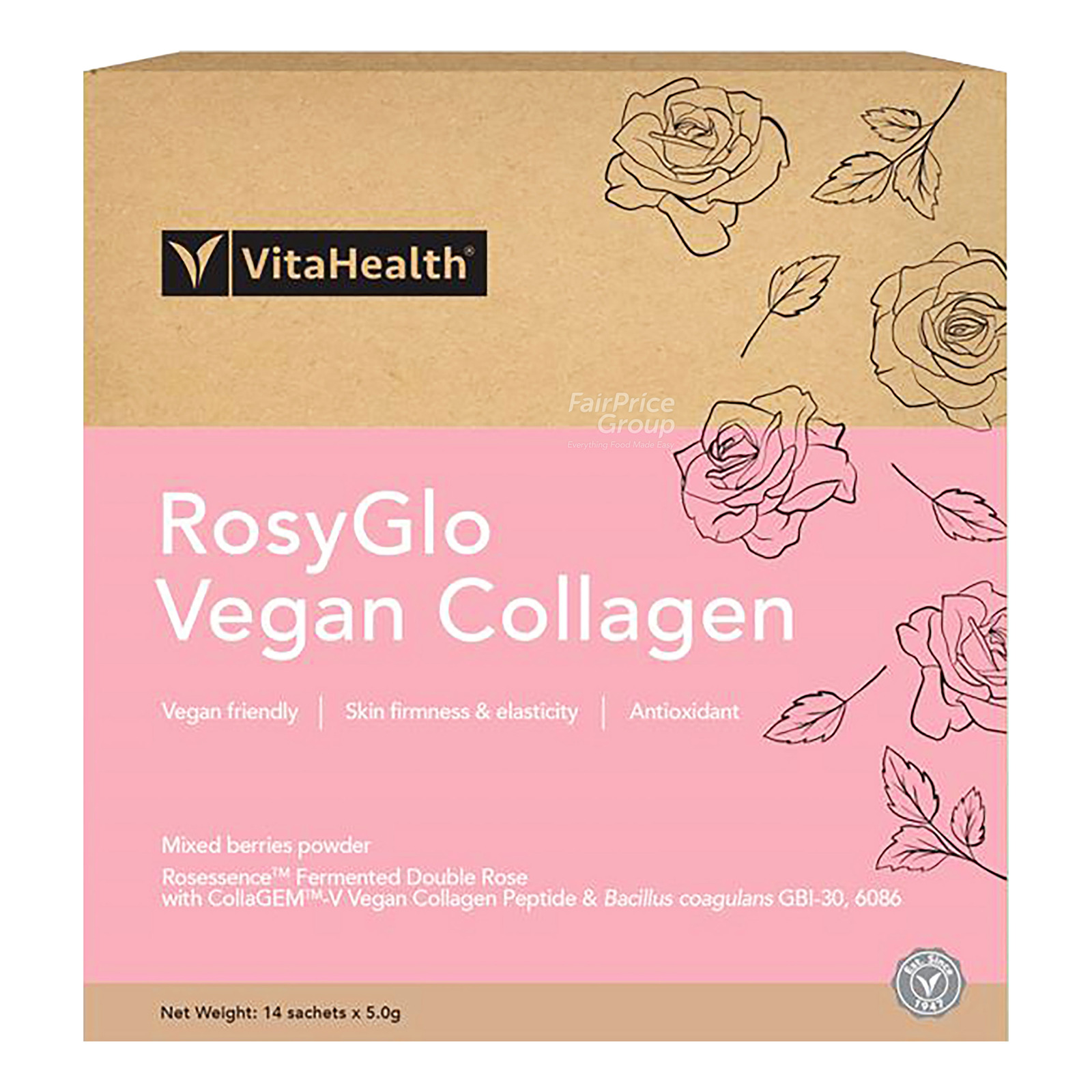 Vitahealth RosyGlo Vegan Collagen | NTUC FairPrice