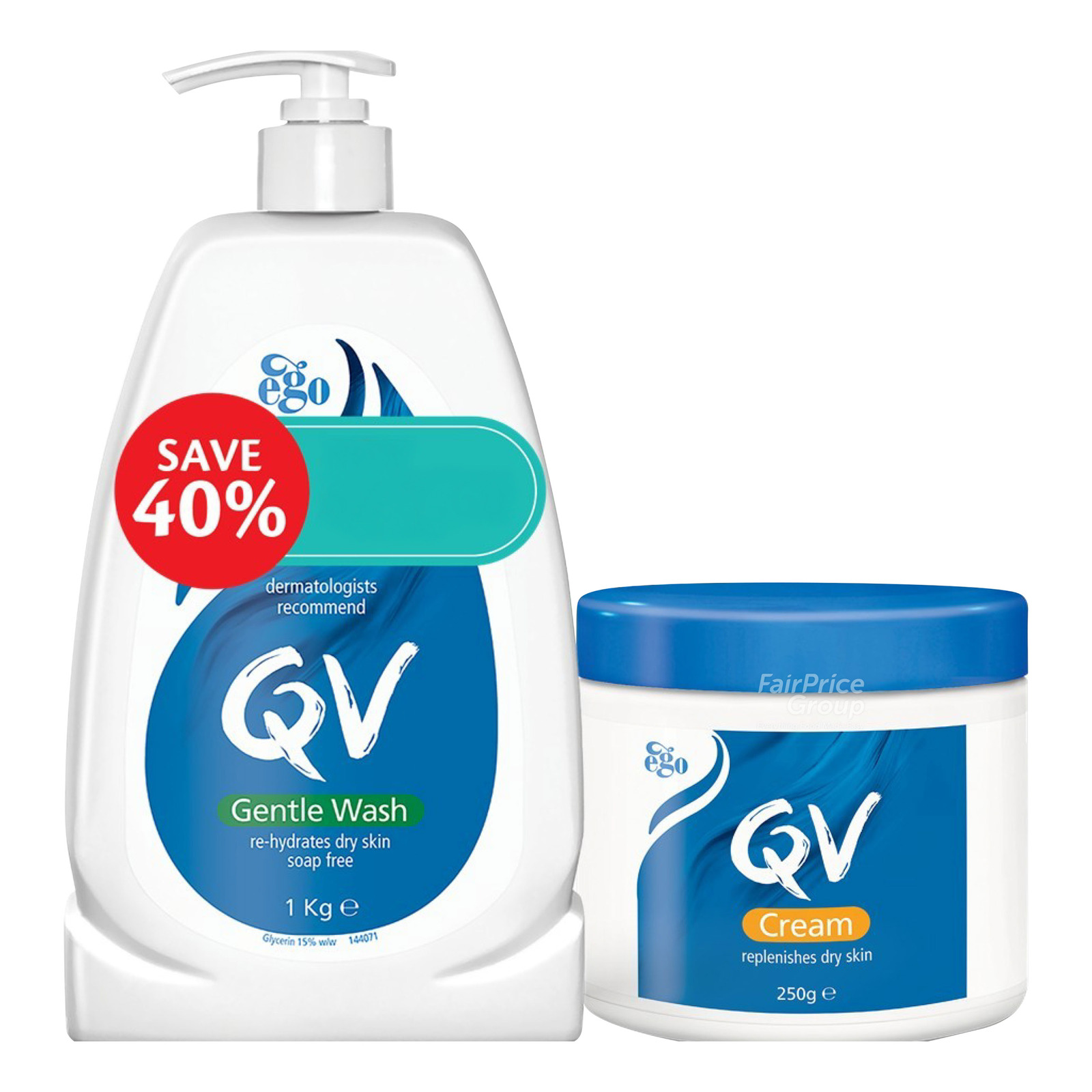 QV Body Gentle Wash + Cream | NTUC FairPrice