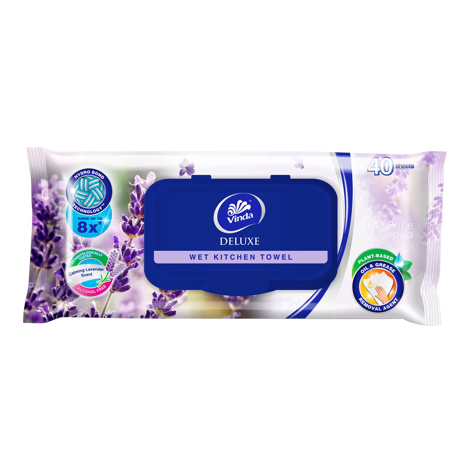 Vinda Deluxe Wet Kitchen Towel - Lavender | NTUC FairPrice
