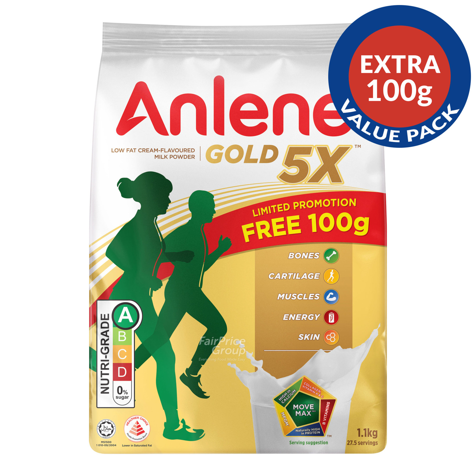 Anlene Gold 5X Adult Milk Powder - Plain | NTUC FairPrice