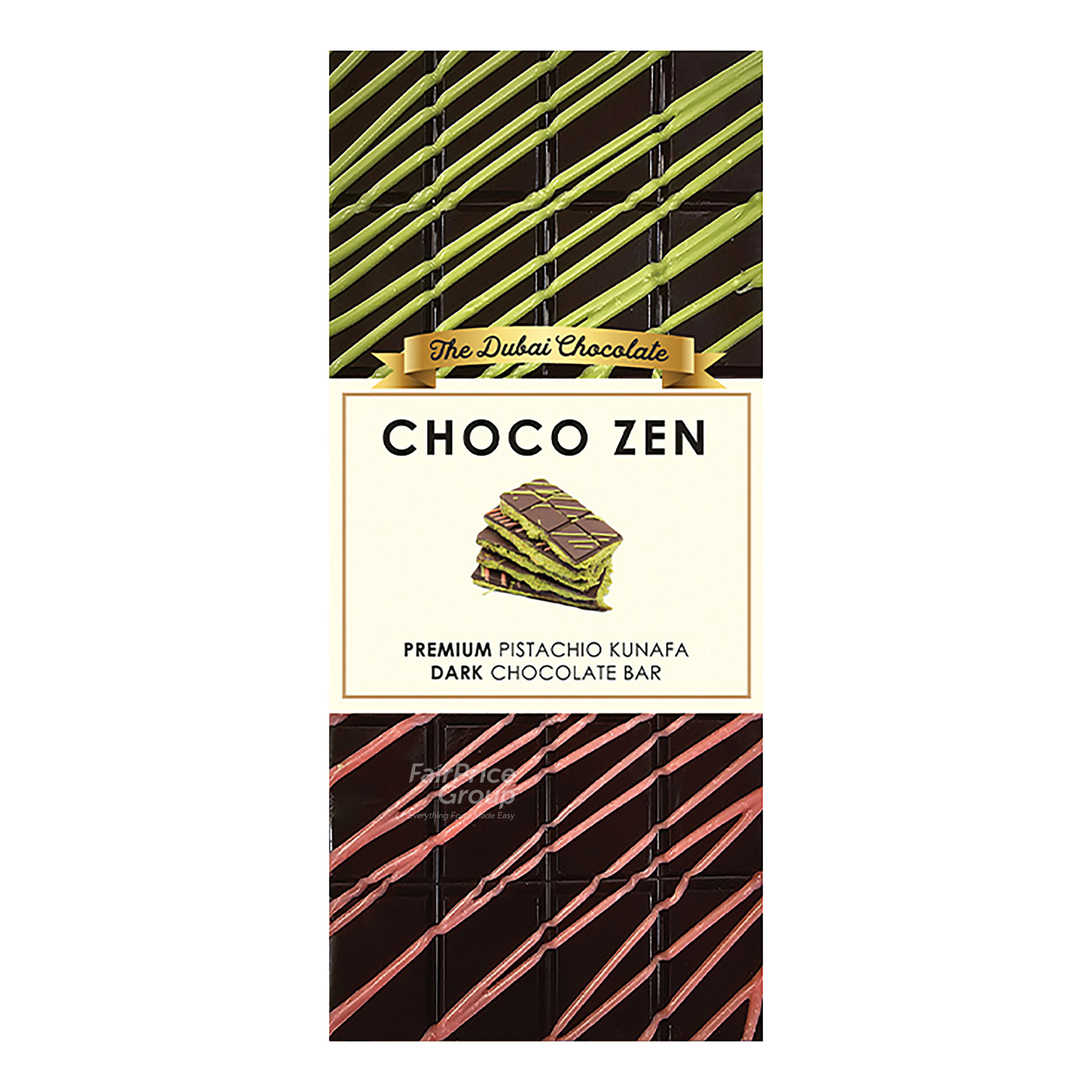 Choco Zen Pistachio Kunafa Chocolate Bar - Dark | NTUC FairPrice