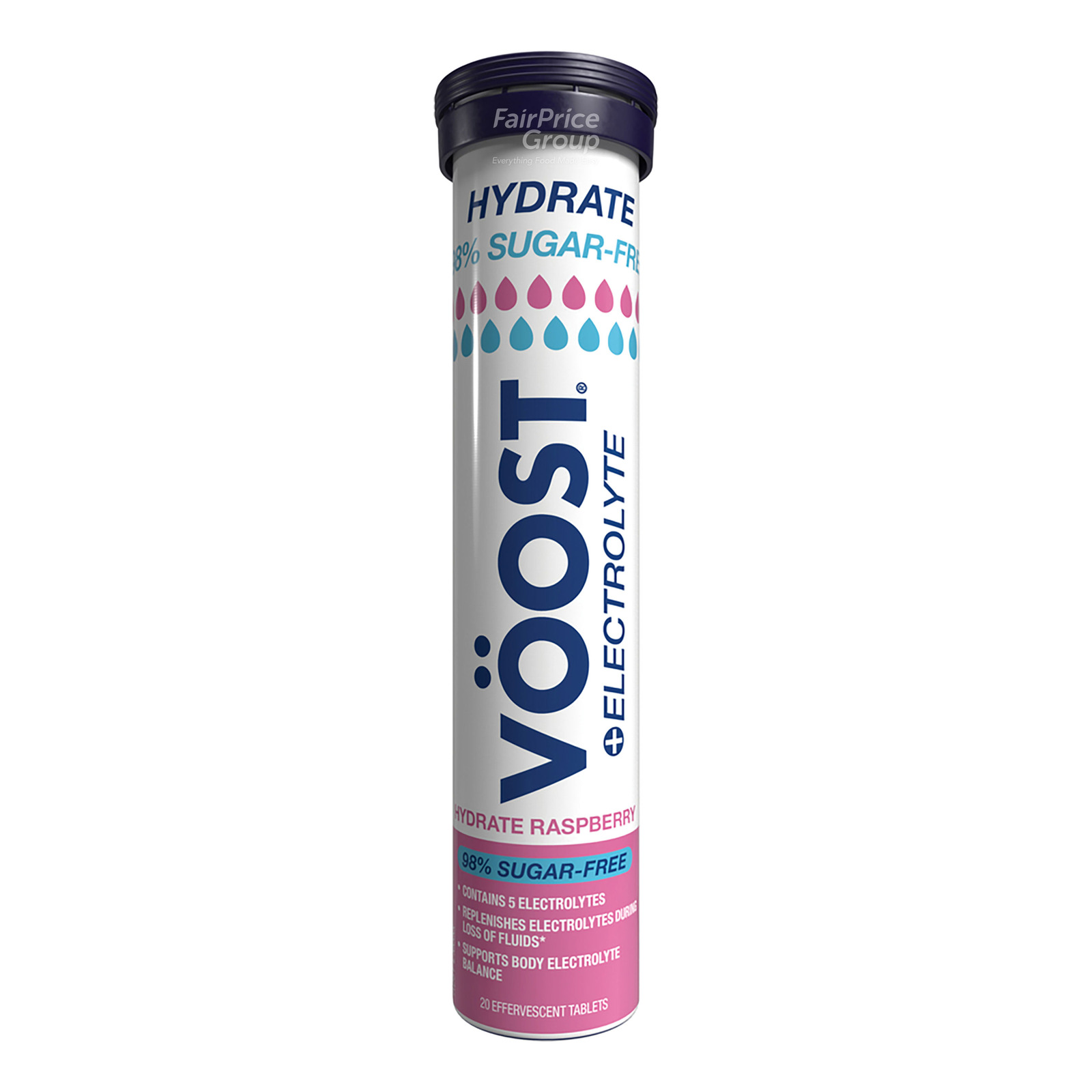Voost Hydrate Electrolyte Tablet - Raspberry (98% Sugar Free) | NTUC ...