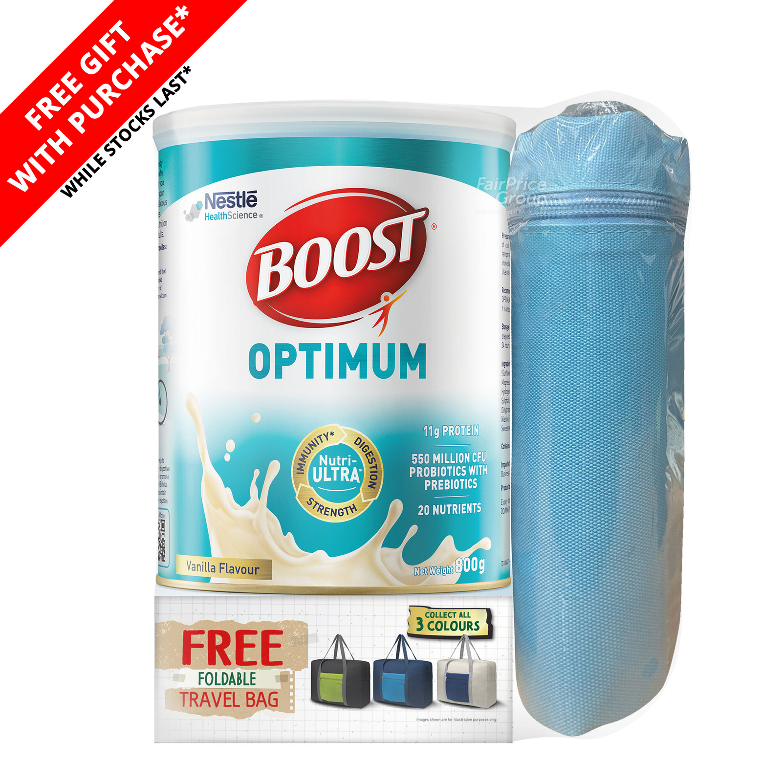 Nestle Optimum Nutritional Formula Milk + Free Travel Bag | NTUC FairPrice