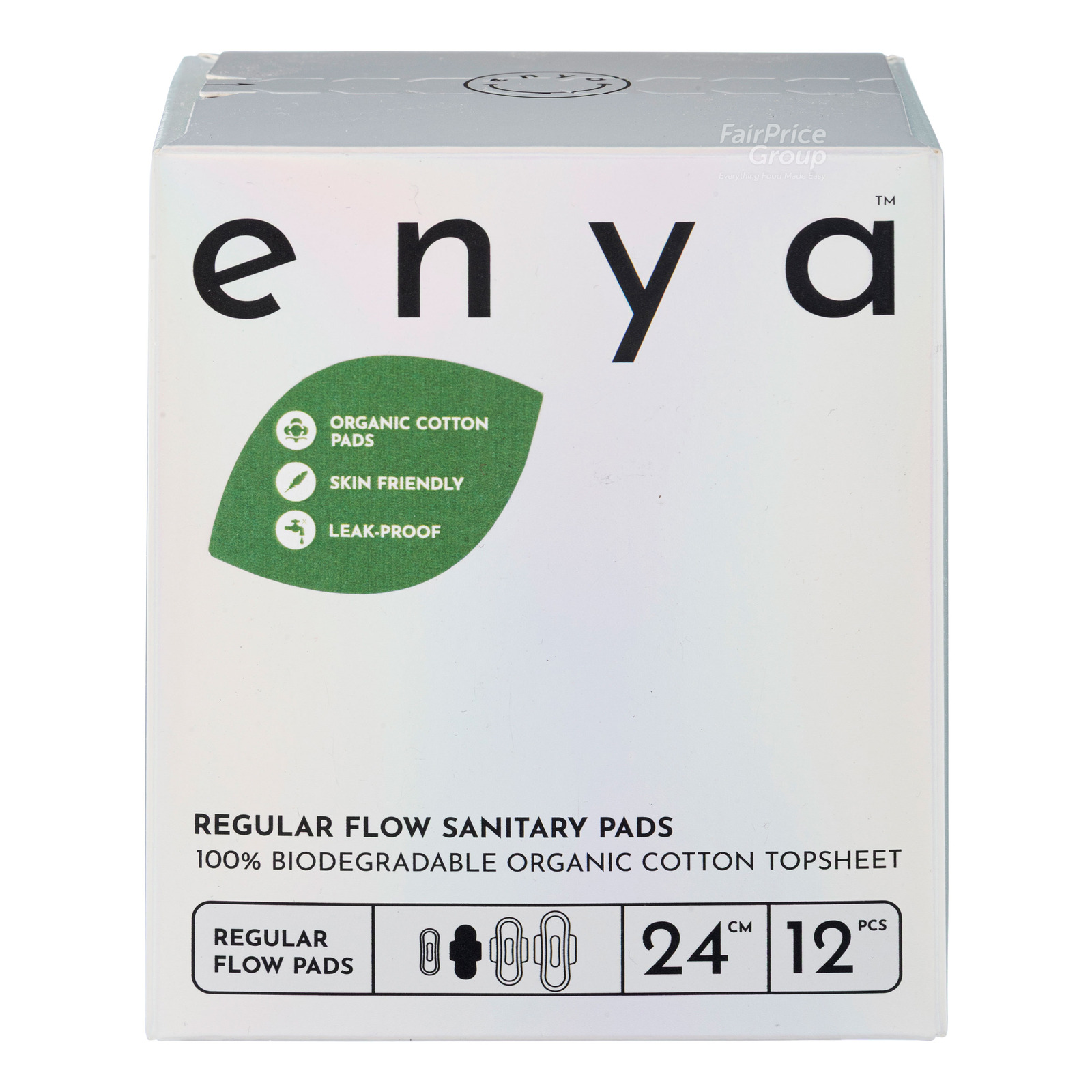 Enya Organic Cotton Pads - Regular Flow (24cm) | NTUC FairPrice