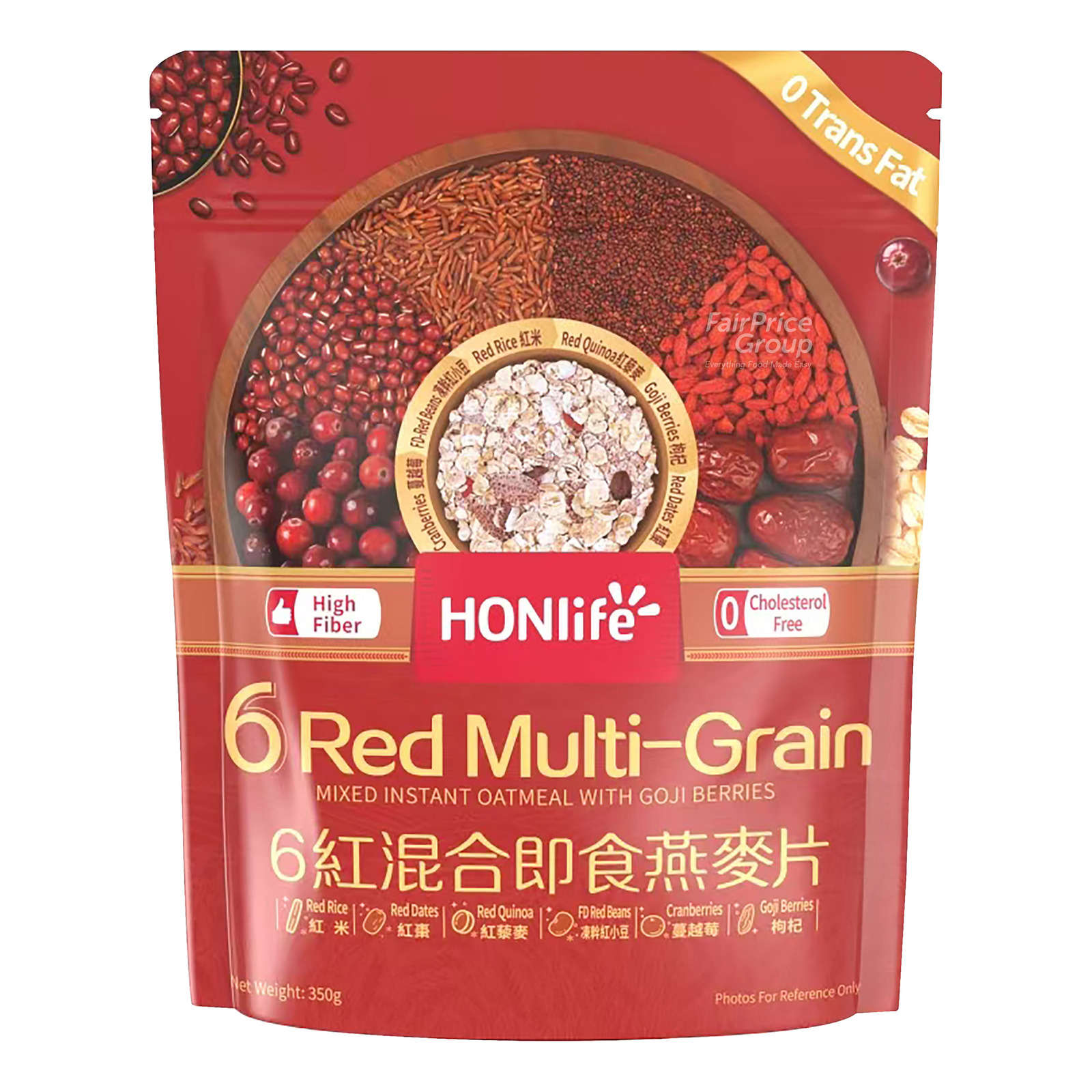 Honlife Instant Oatmeal - 6 Red Multi Grain | NTUC FairPrice