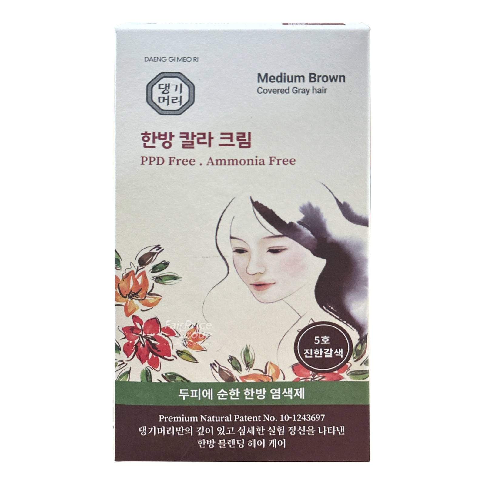 Daeng Gi Meo Ri Medicinal Herb Hair Colour - Medium Brown | NTUC FairPrice