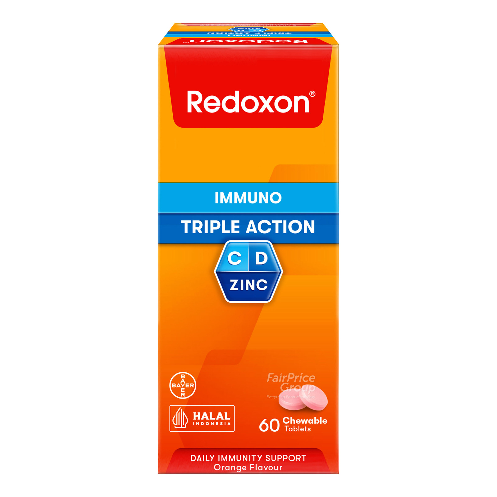 Redoxon Immuno Triple Action Chewable - Orange | NTUC FairPrice