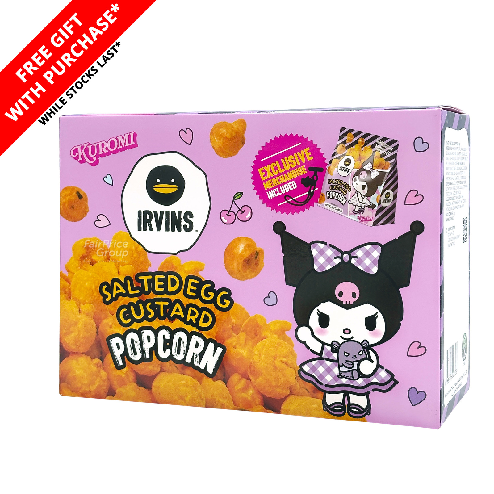 Irvins Kuromi Salted Egg Custard Popcorn + Merchandise | NTUC FairPrice