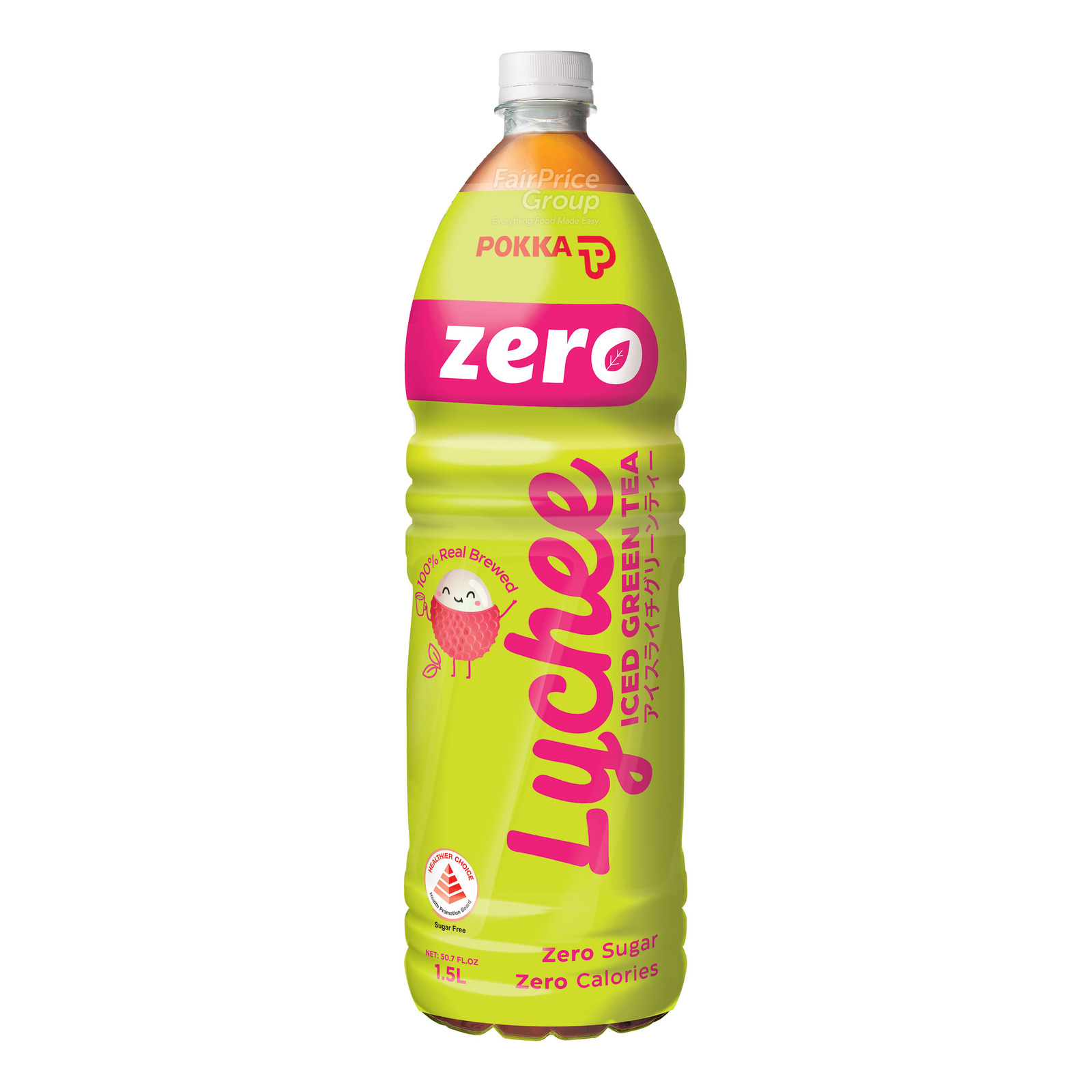 Pokka Bottle Drink - Lychee Green Tea (Zero) | NTUC FairPrice