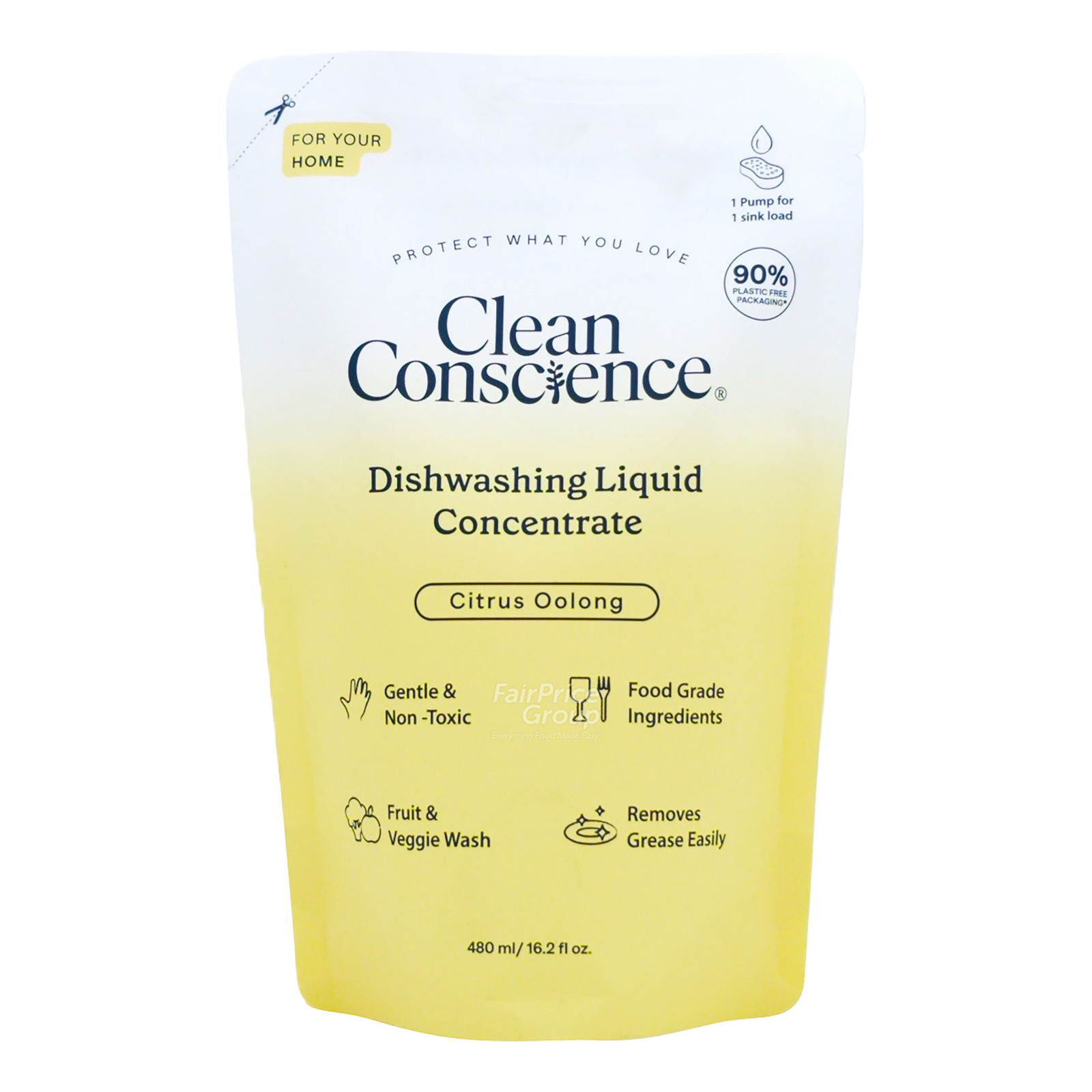 Clean Conscience Dishwashing Liquid Refill - Citrus Oolong | NTUC FairPrice